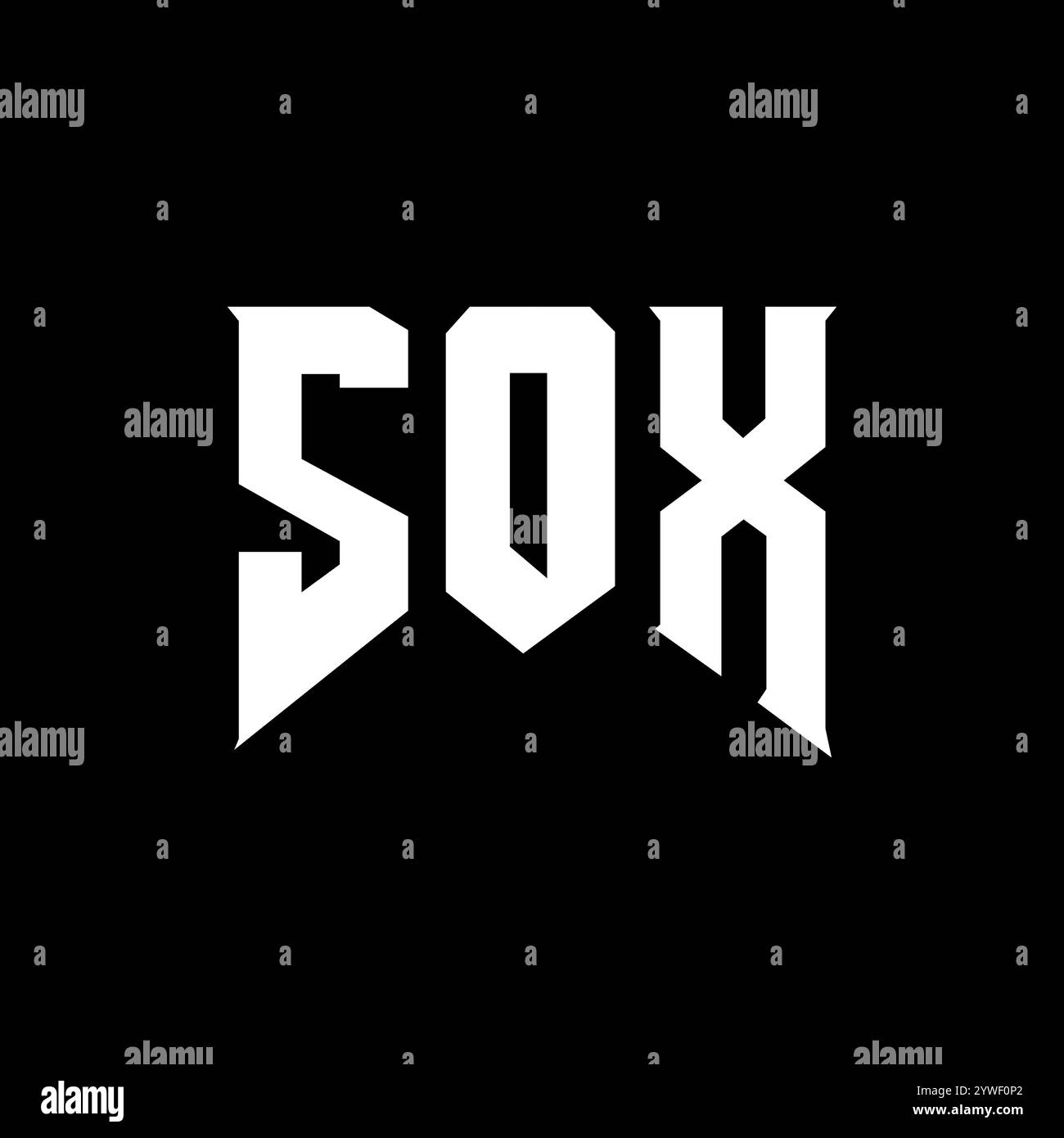 SOX letter logo design for technology company. SOX logo design black ...