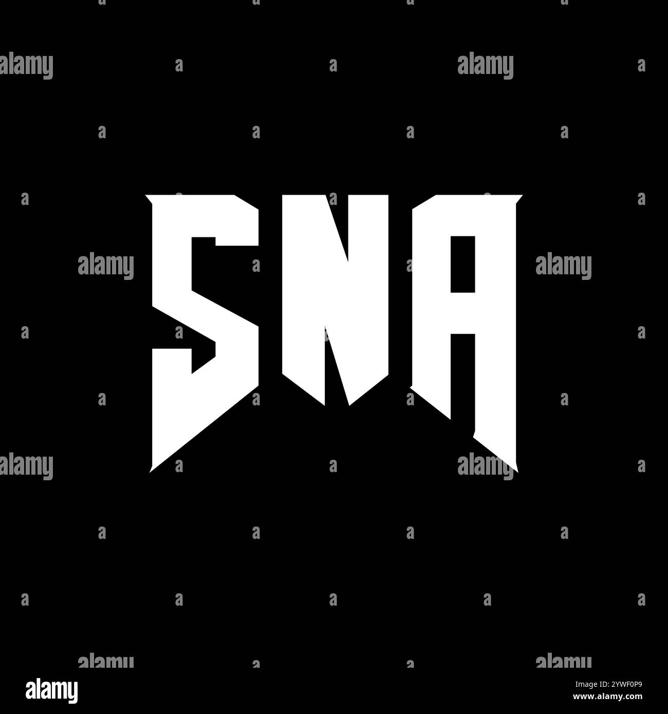 SNA letter logo design for technology company. SNA logo design black ...
