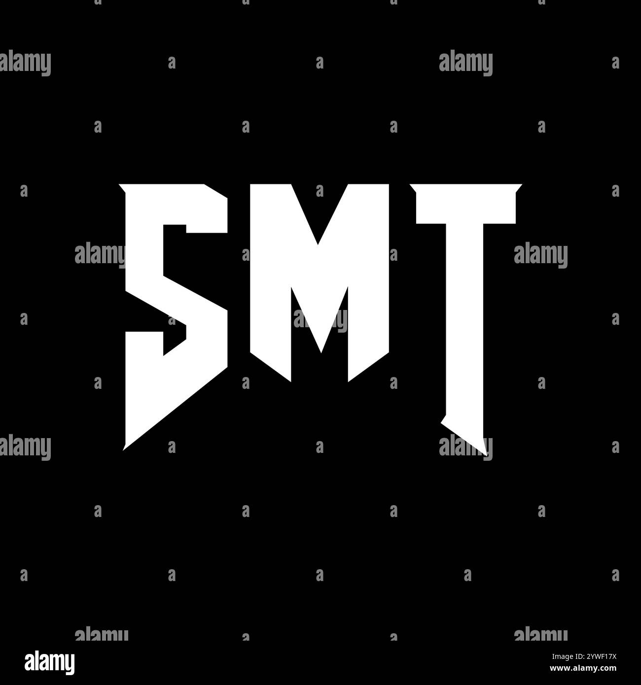 SMT letter logo design for technology company. SMT logo design black ...