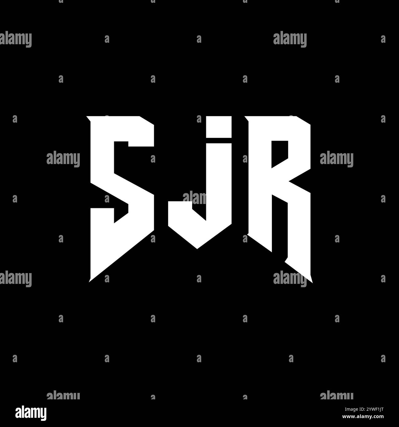SJR letter logo design for technology company. SJR logo design black ...