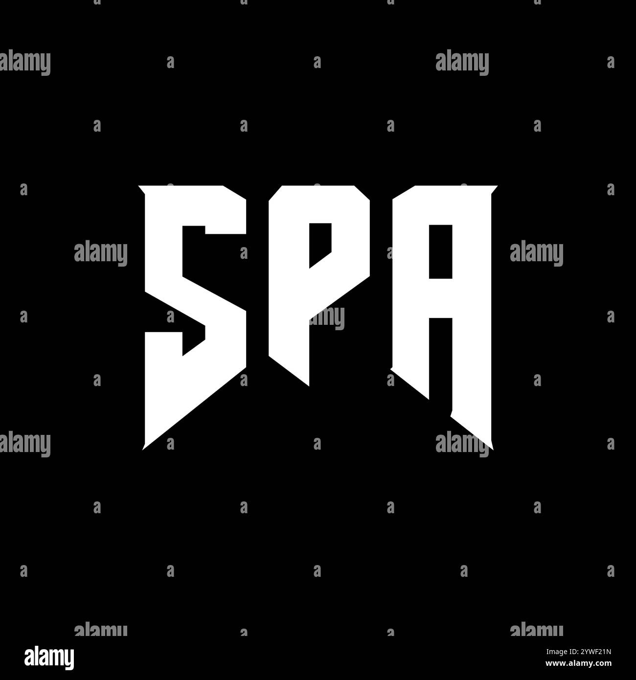 SPA letter logo design for technology company. SPA logo design black ...