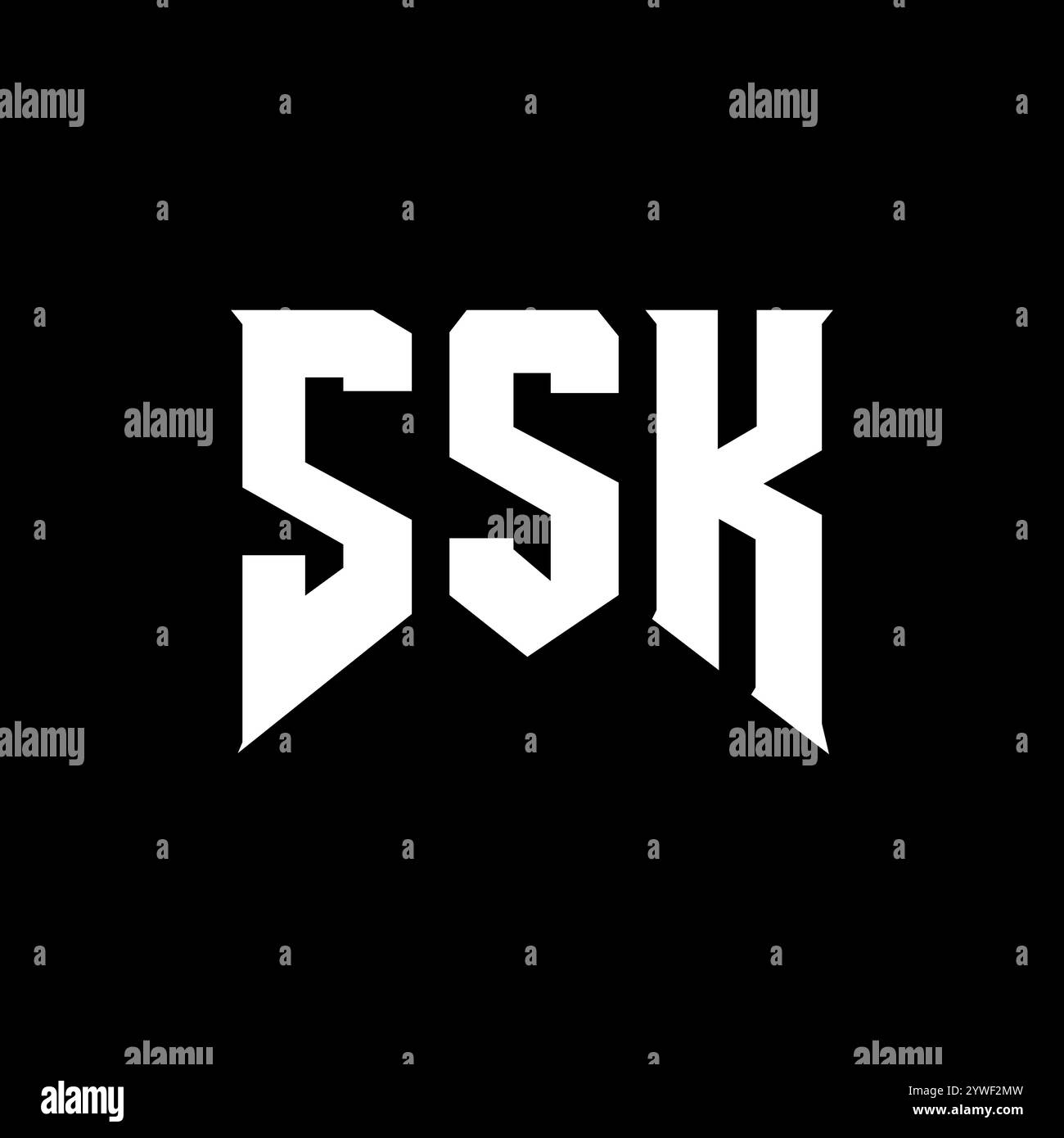 SSK letter logo design for technology company. SSK logo design black ...