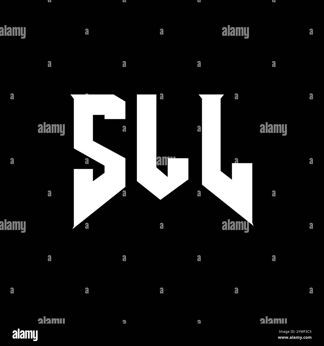 SLL letter logo design for technology company. SLL logo design black ...
