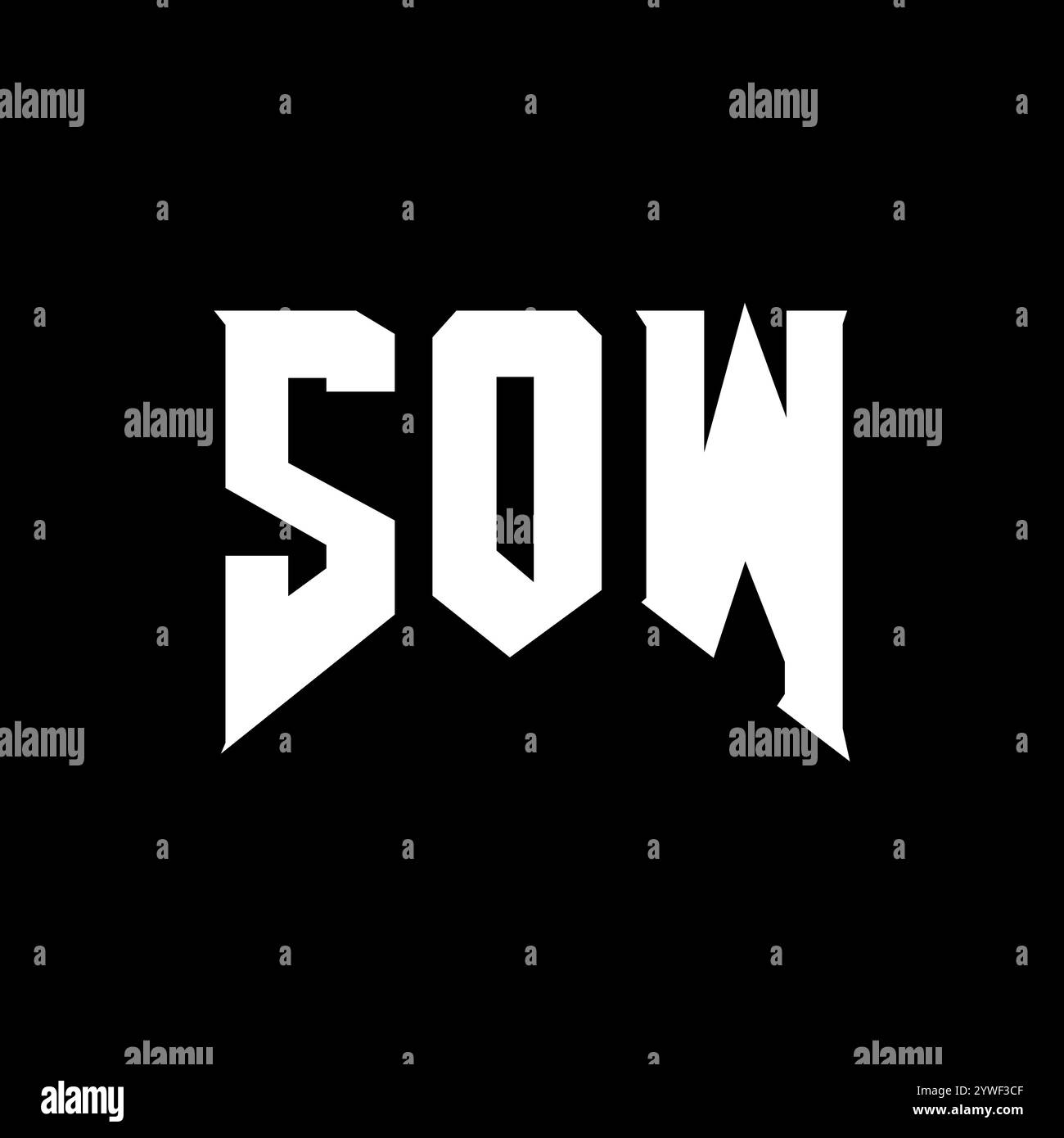 SOW letter logo design for technology company. SOW logo design black ...