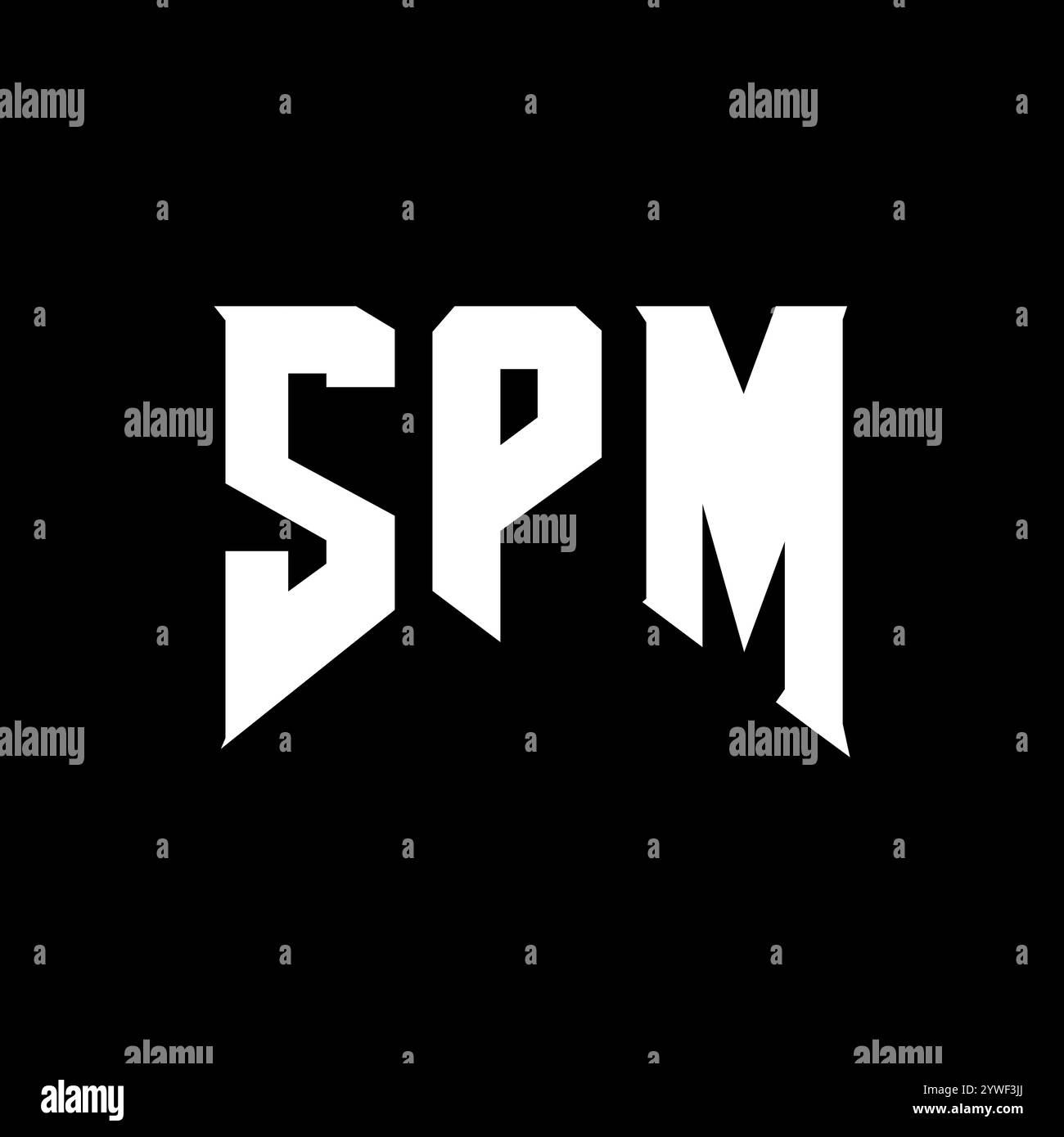SPM letter logo design for technology company. SPM logo design black ...