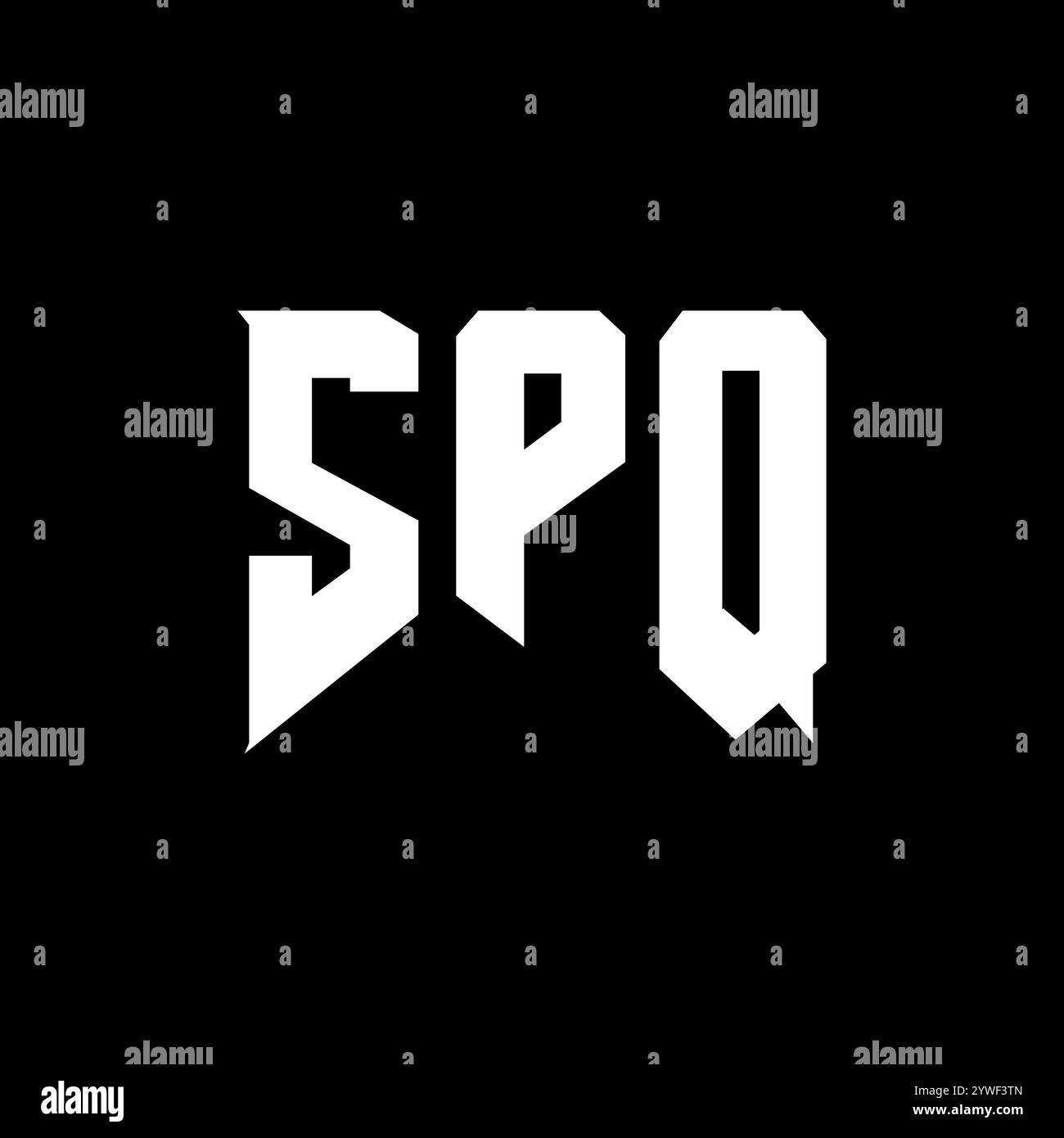 SPQ letter logo design for technology company. SPQ logo design black ...