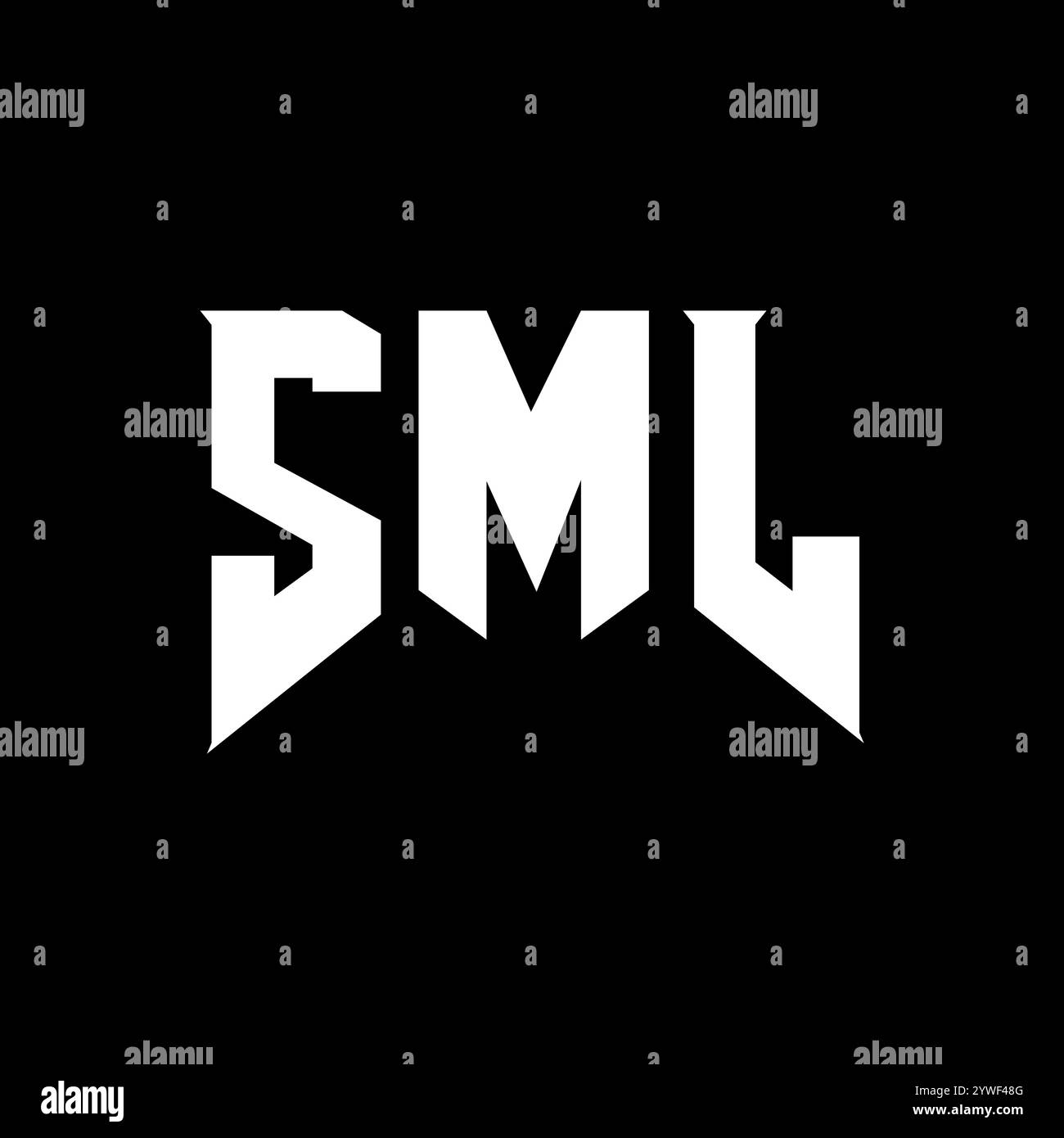 SML letter logo design for technology company. SML logo design black ...