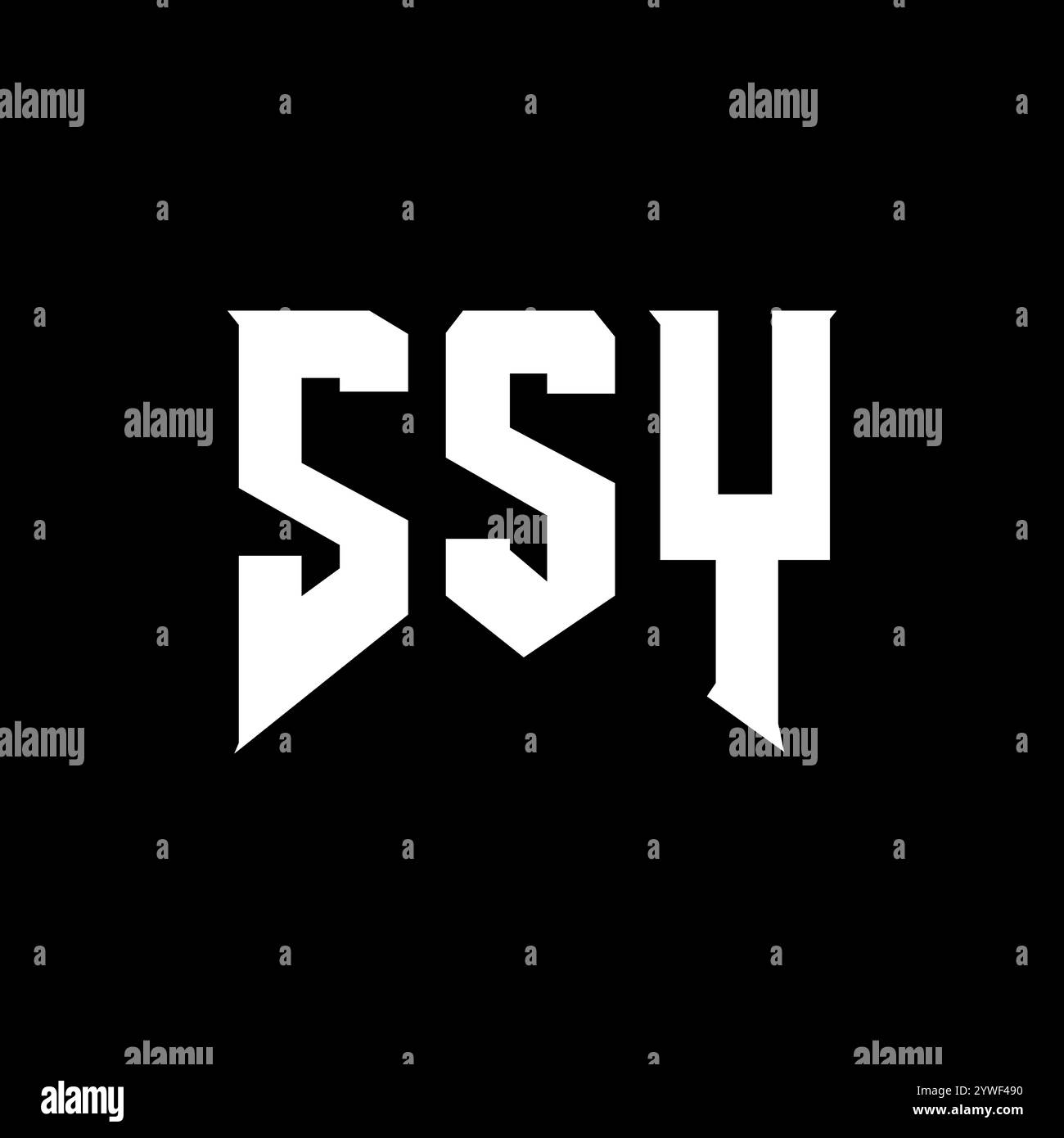 SSY letter logo design for technology company. SSY logo design black ...