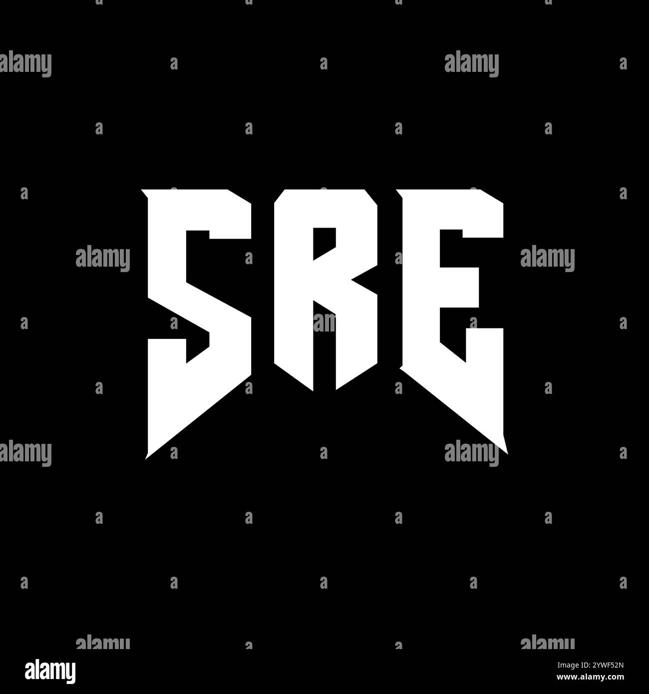 SRE letter logo design for technology company. SRE logo design black ...
