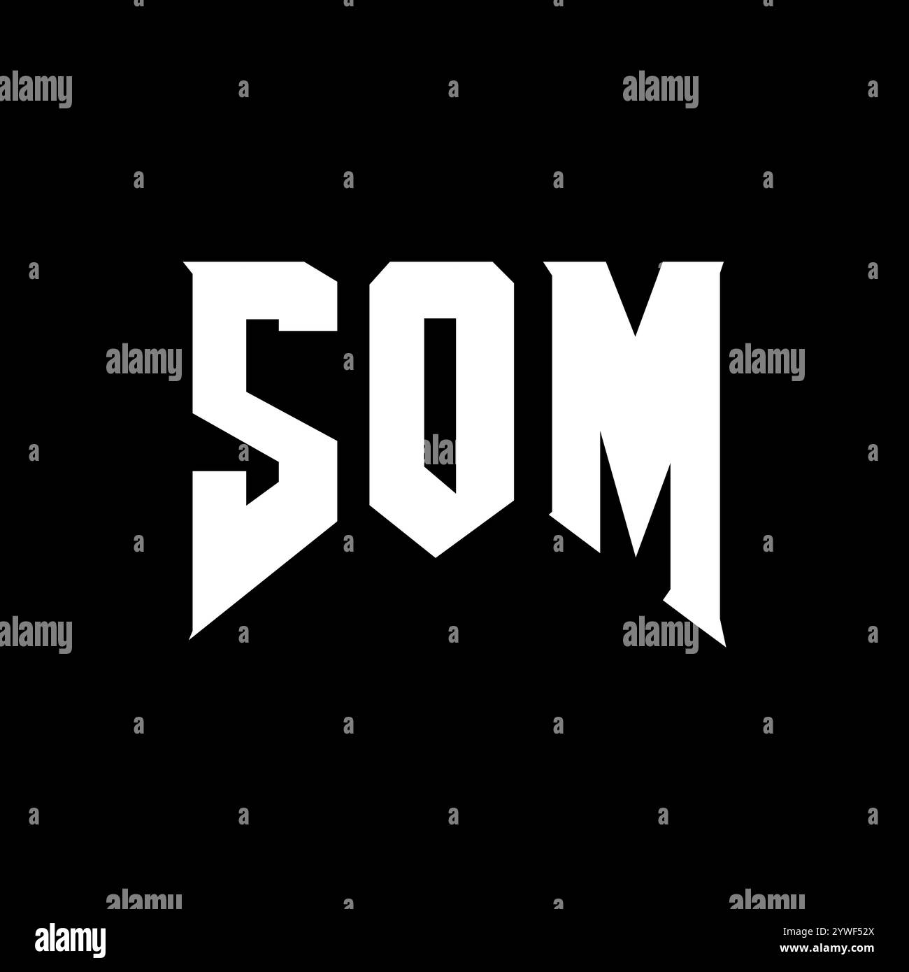 SOM letter logo design for technology company. SOM logo design black ...