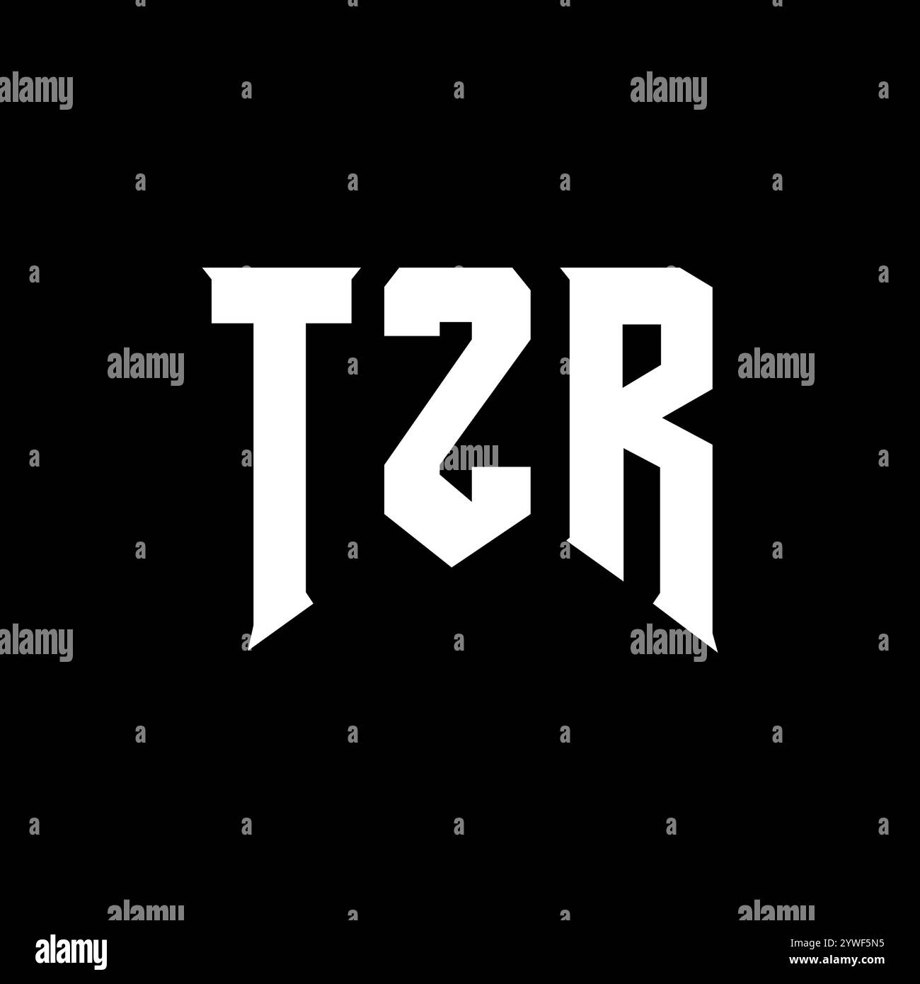 TZR letter logo design for technology company. TZR logo design black ...