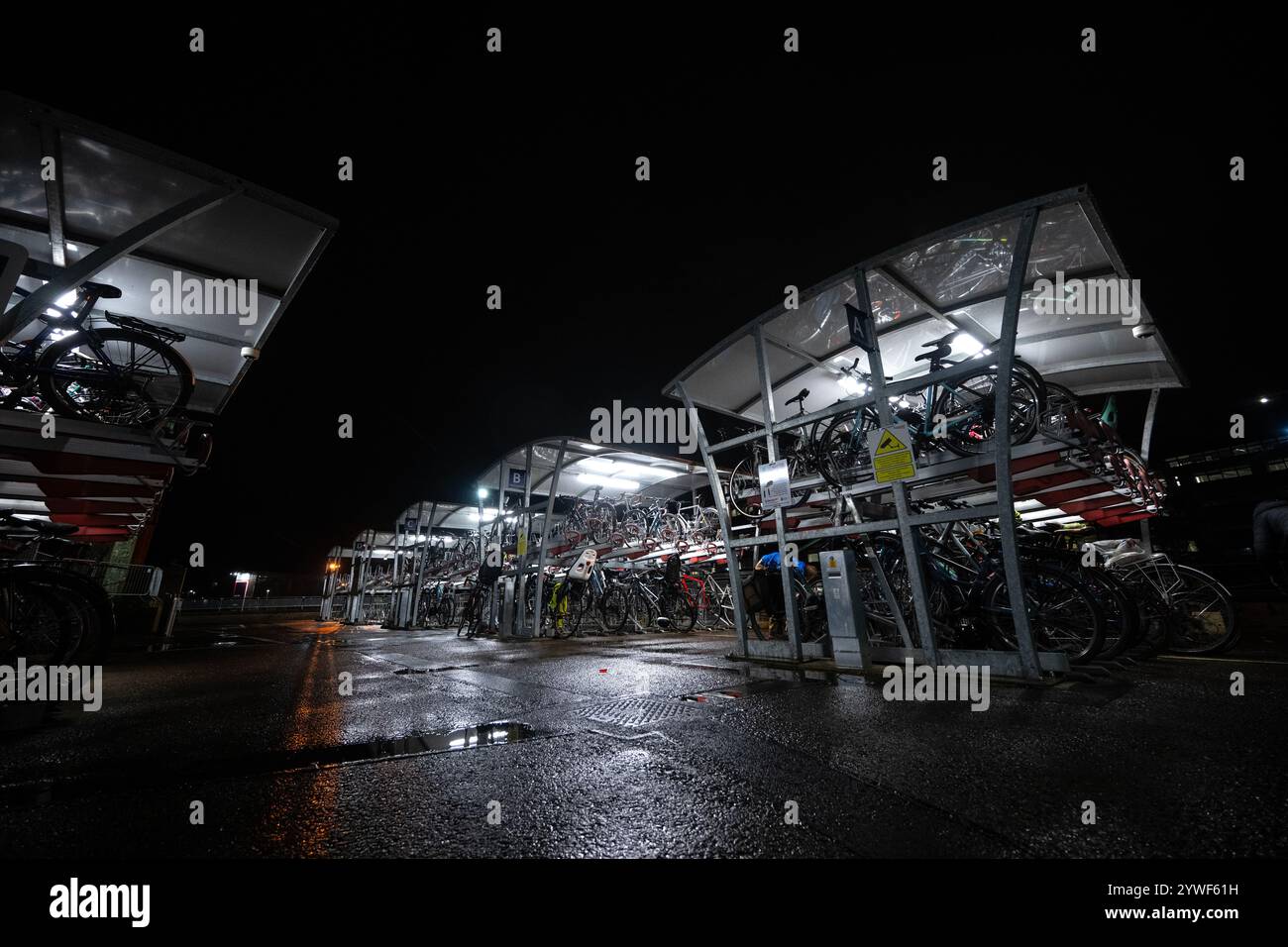 Secure cycle bicycle parking park racks hi-res stock photography and ...
