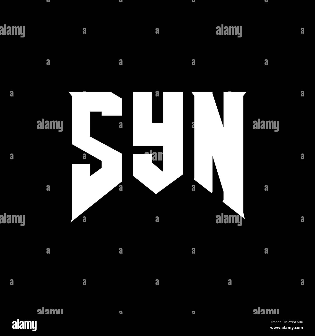 SYN letter logo design for technology company. SYN logo design black ...