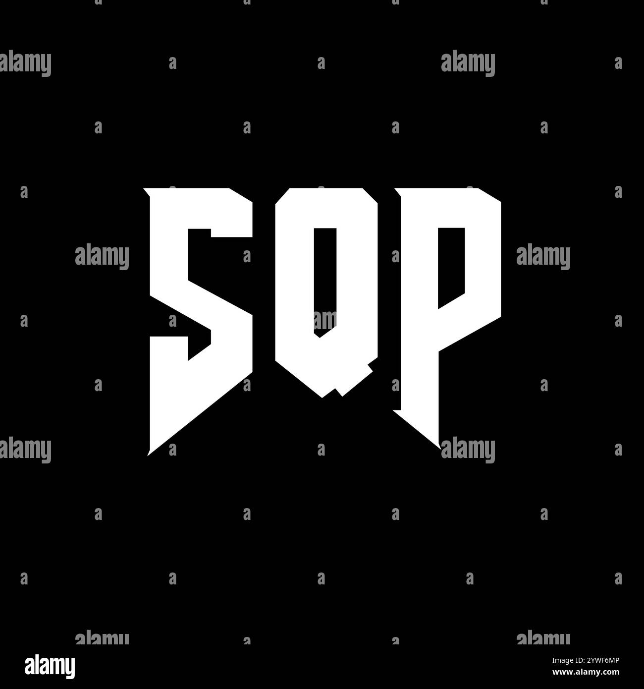 SQP letter logo design for technology company. SQP logo design black ...