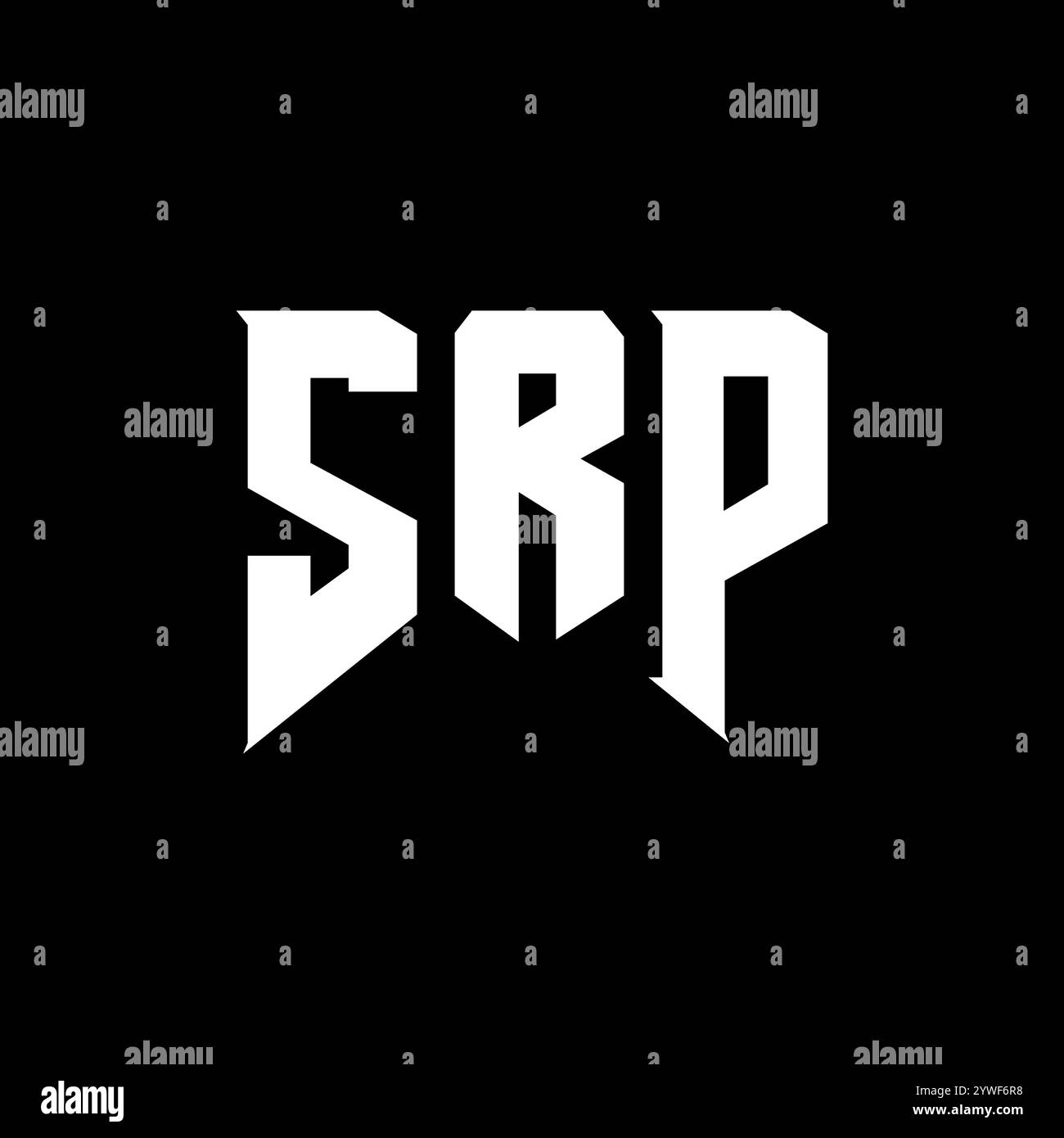 SRP letter logo design for technology company. SRP logo design black ...