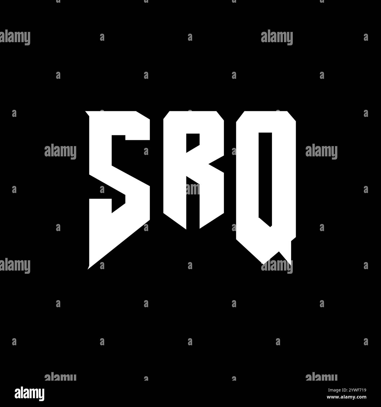 SRQ letter logo design for technology company. SRQ logo design black ...