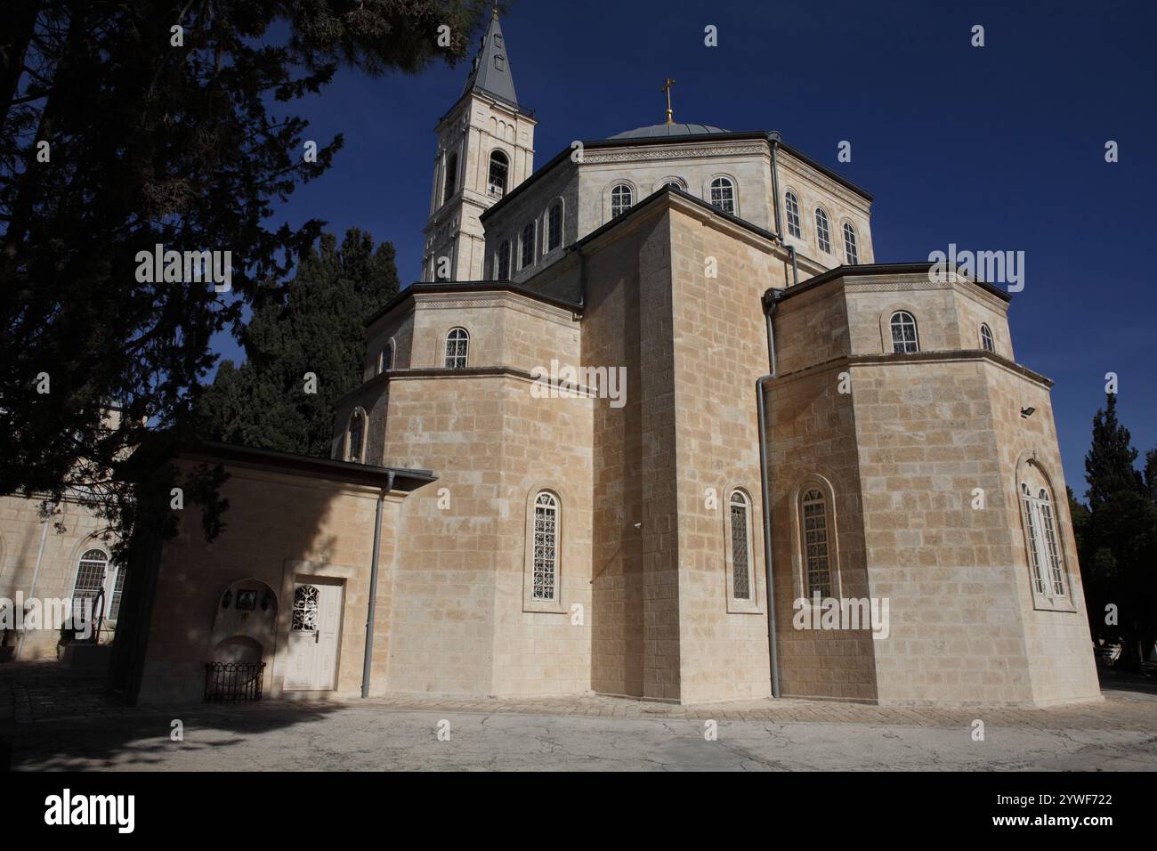 Russian Orthodox Church of Ascension & it's bell tower on top of Mt. of ...