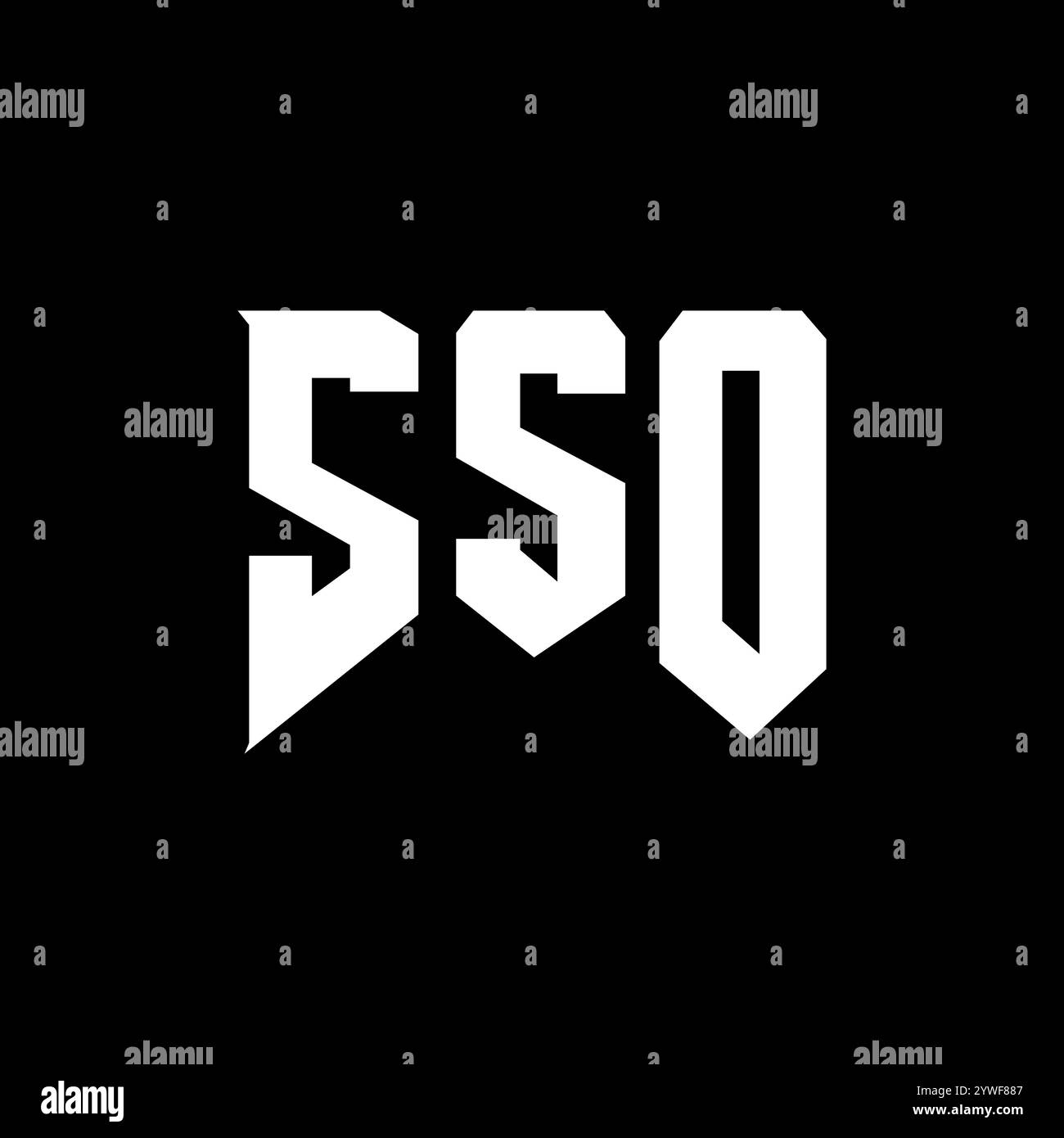 SSO letter logo design for technology company. SSO logo design black ...