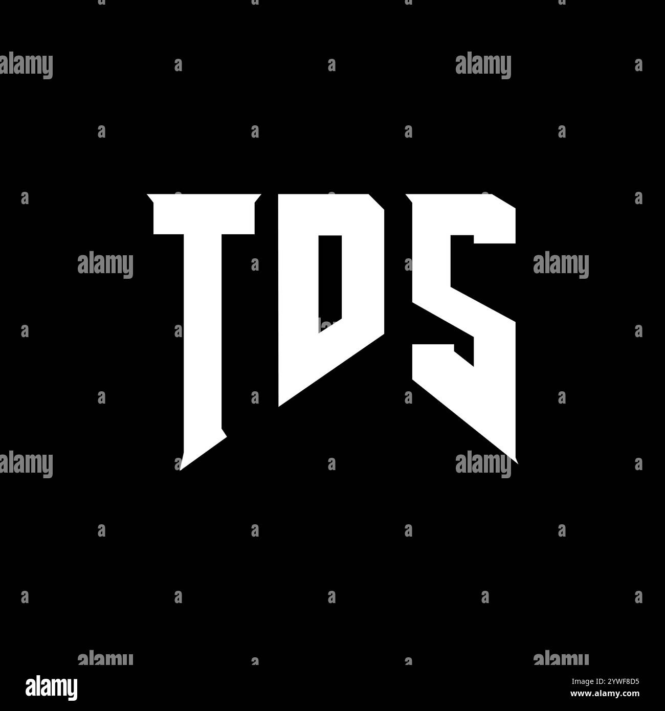 TDS letter logo design for technology company. TDS logo design black and white color combination ...