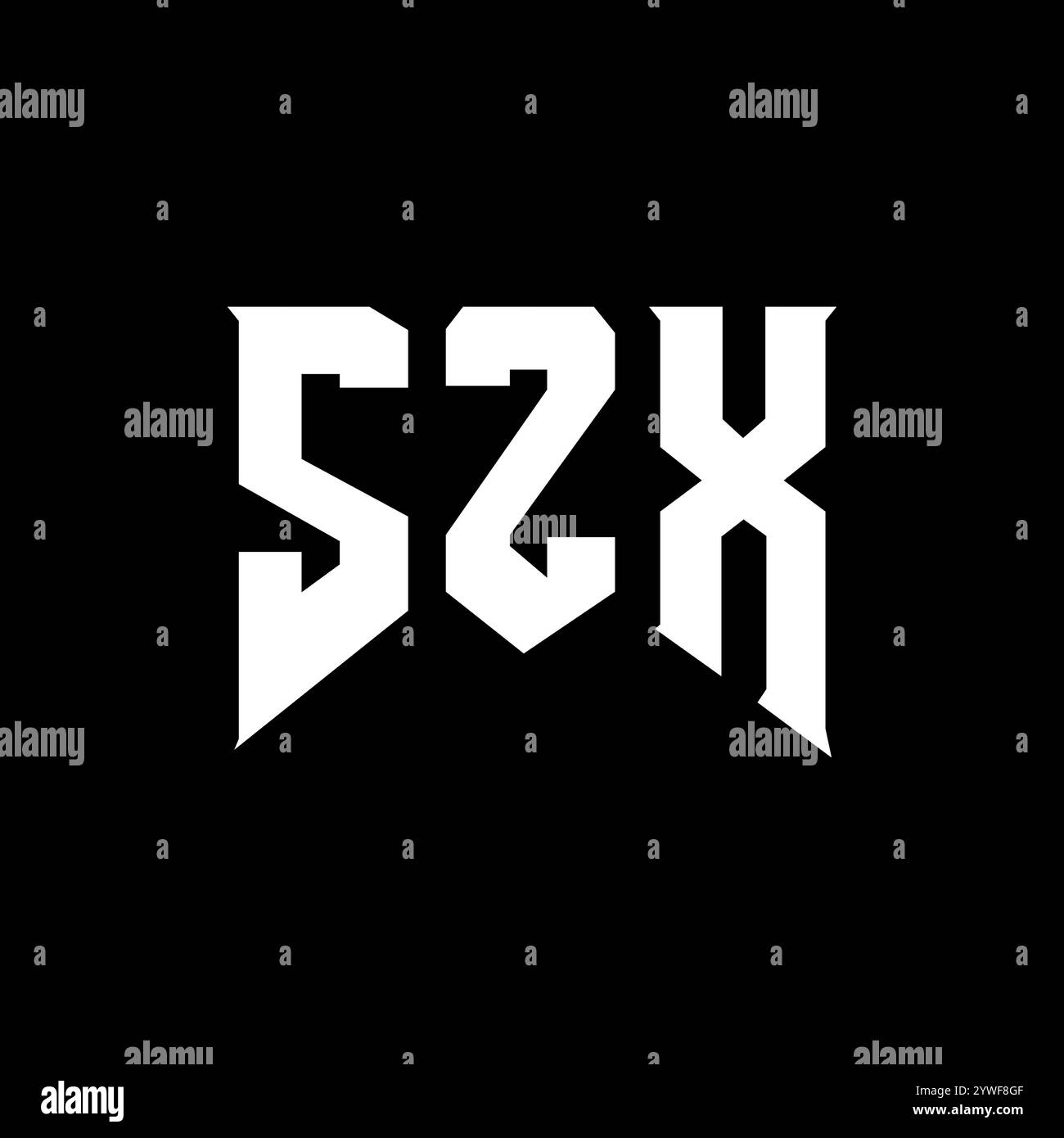 SZX letter logo design for technology company. SZX logo design black ...