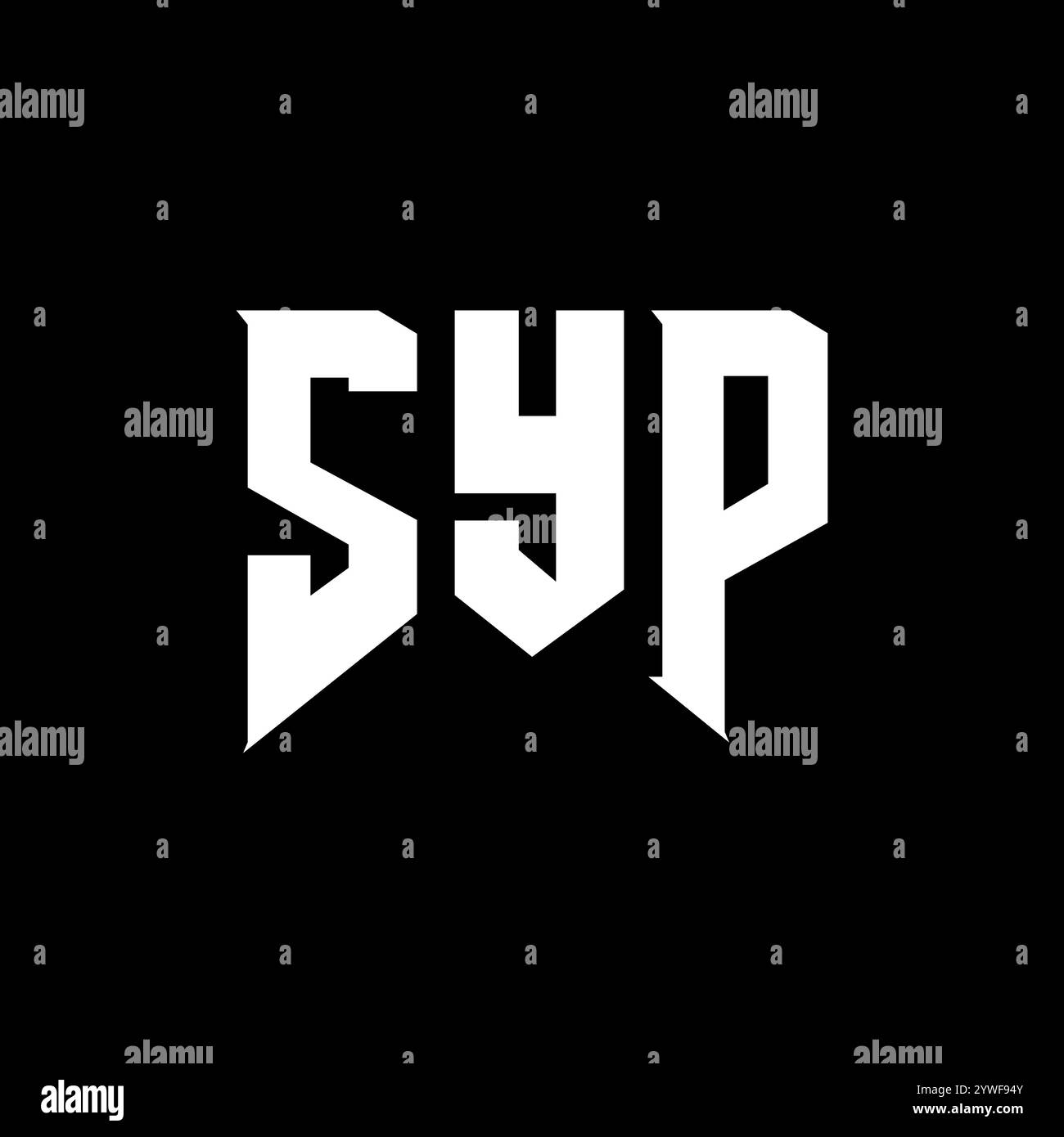 SYP letter logo design for technology company. SYP logo design black ...