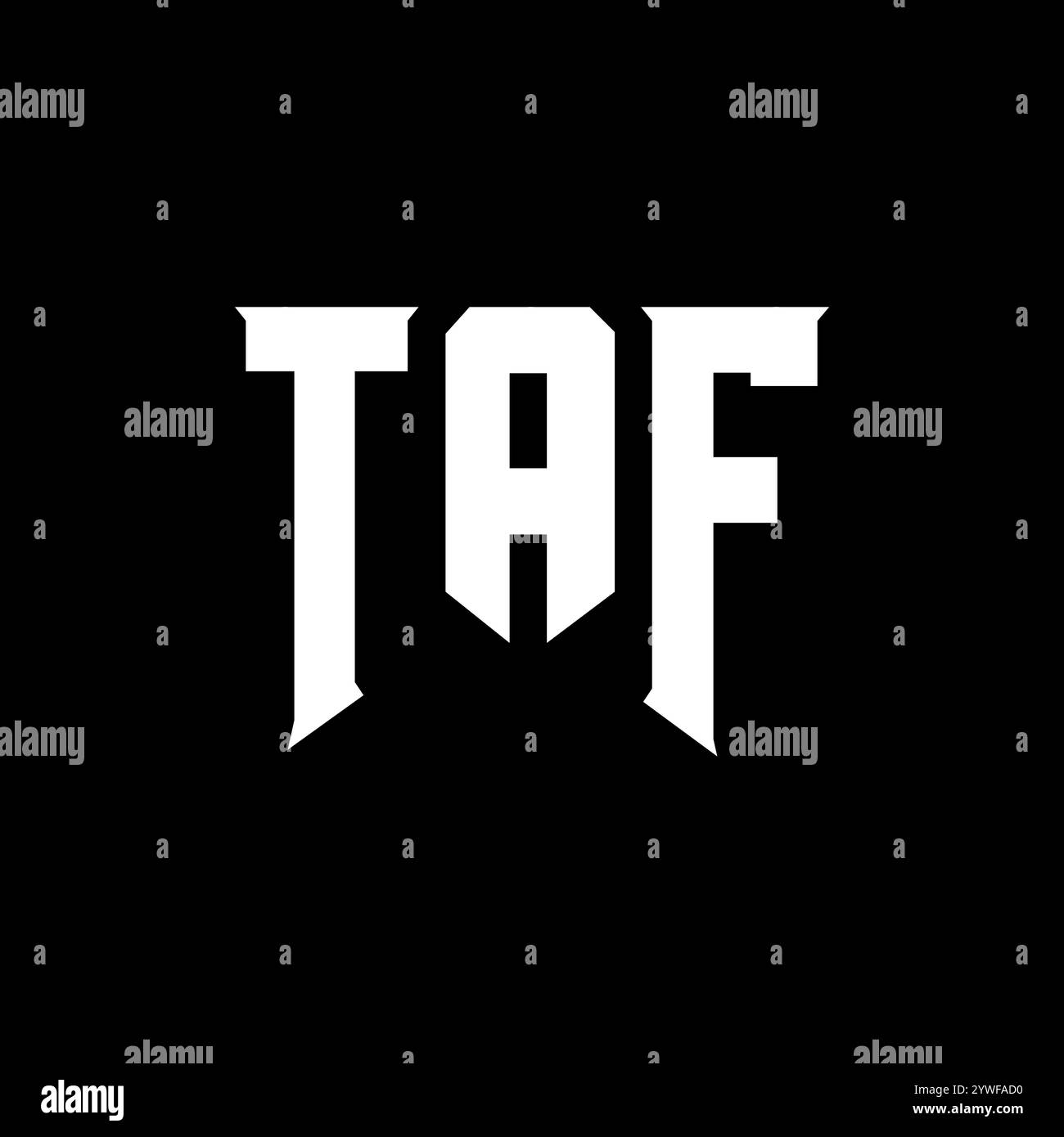 TAF letter logo design for technology company. TAF logo design black ...