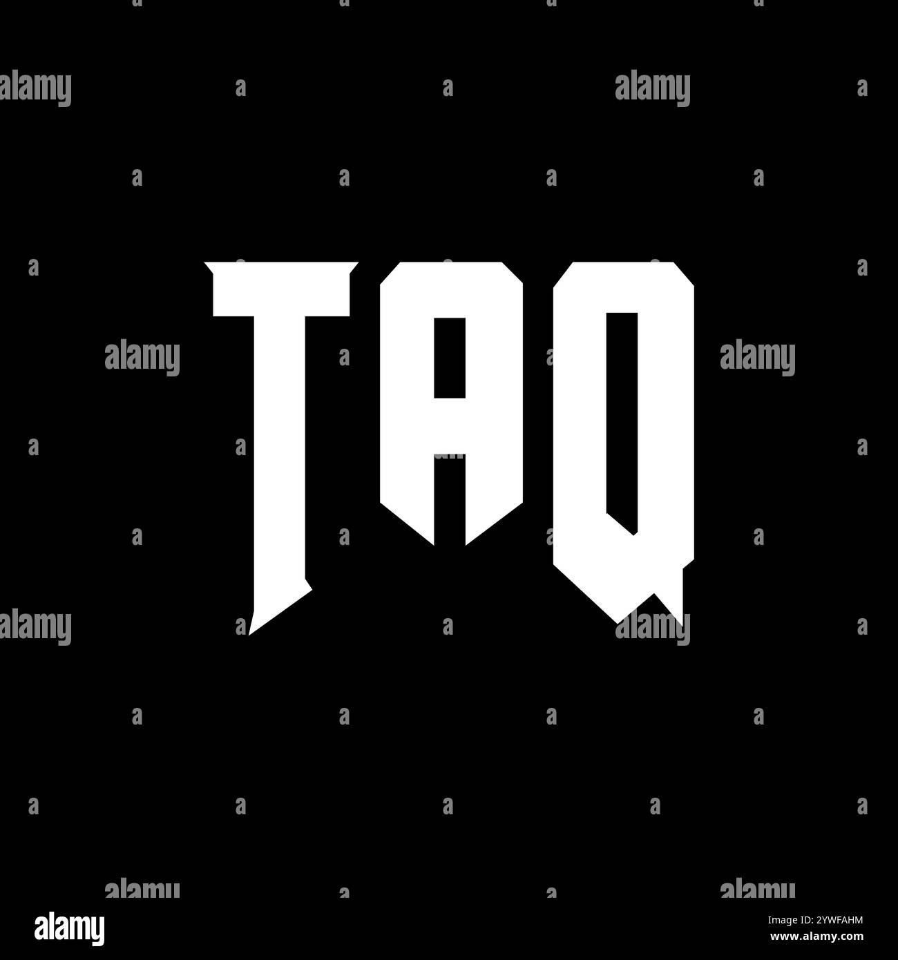 TAQ letter logo design for technology company. TAQ logo design black ...