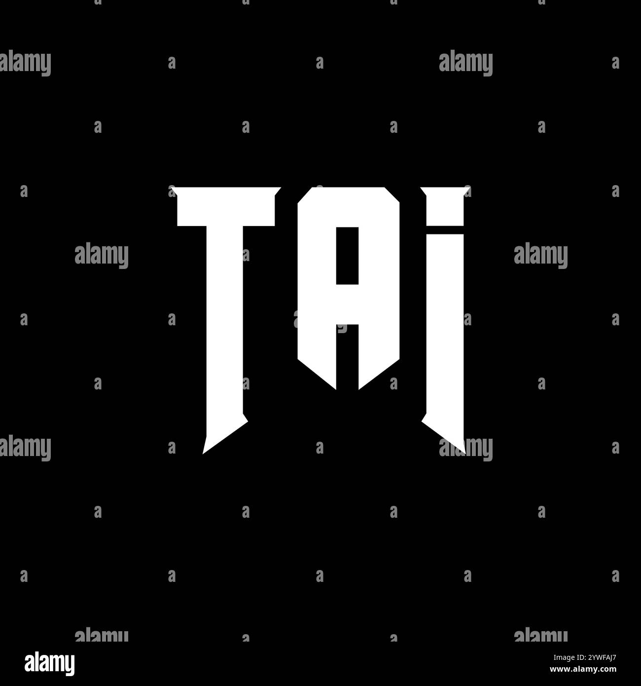 TAI letter logo design for technology company. TAI logo design black ...