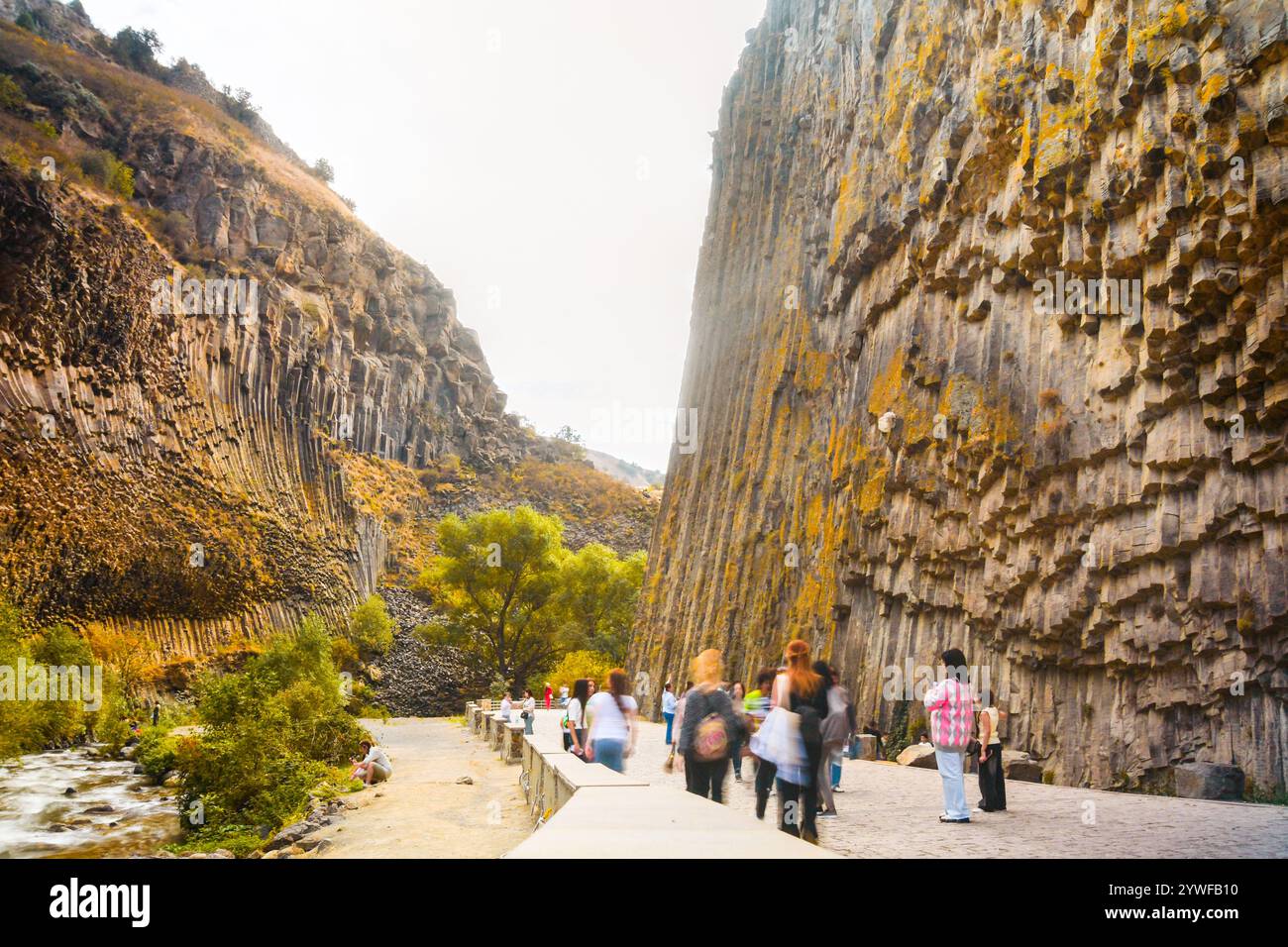 Motion people visit sightseeing popular travel destination in armenia ...