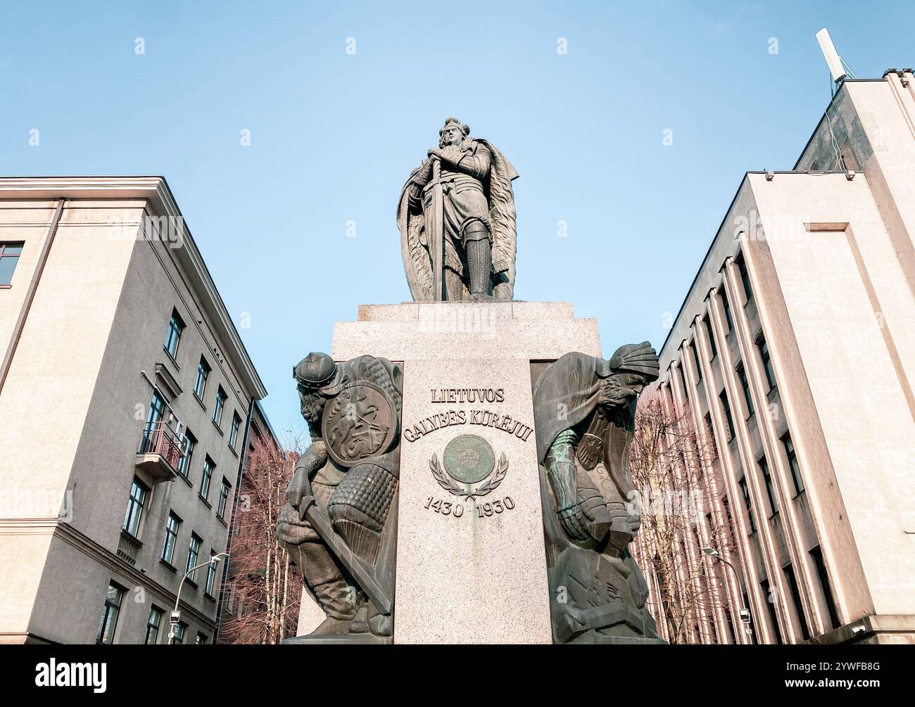 Kaunas, Lithuania - 15th november, 2024: statue of Grand Duke of ...