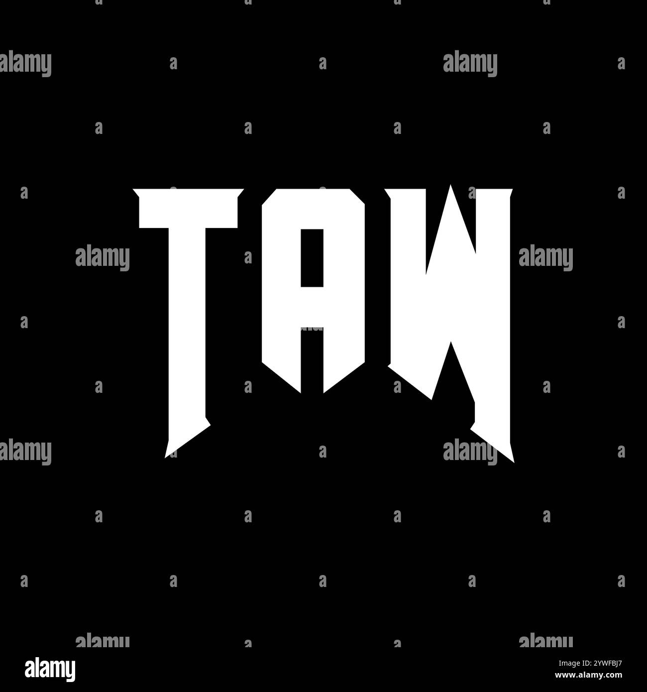 TAW letter logo design for technology company. TAW logo design black ...