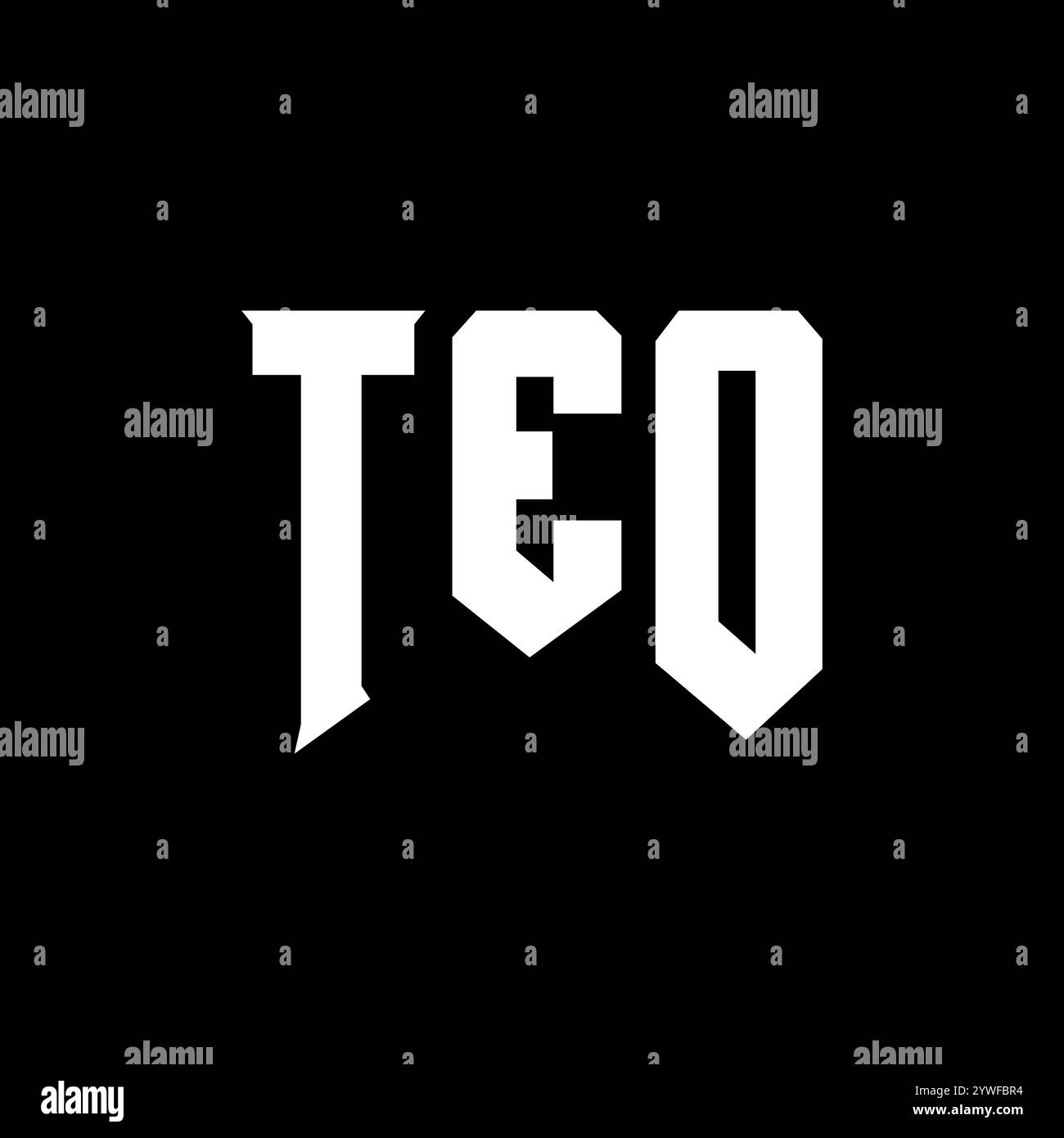 TEO letter logo design for technology company. TEO logo design black ...