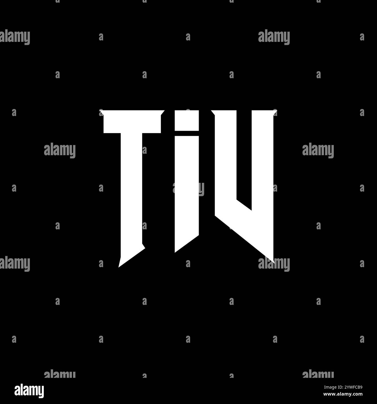 TIV letter logo design for technology company. TIV logo design black ...
