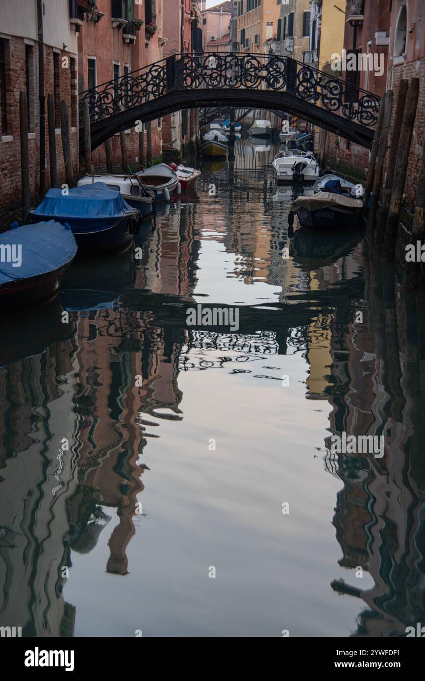 Venice canals,reflections water Stock Photo - Alamy