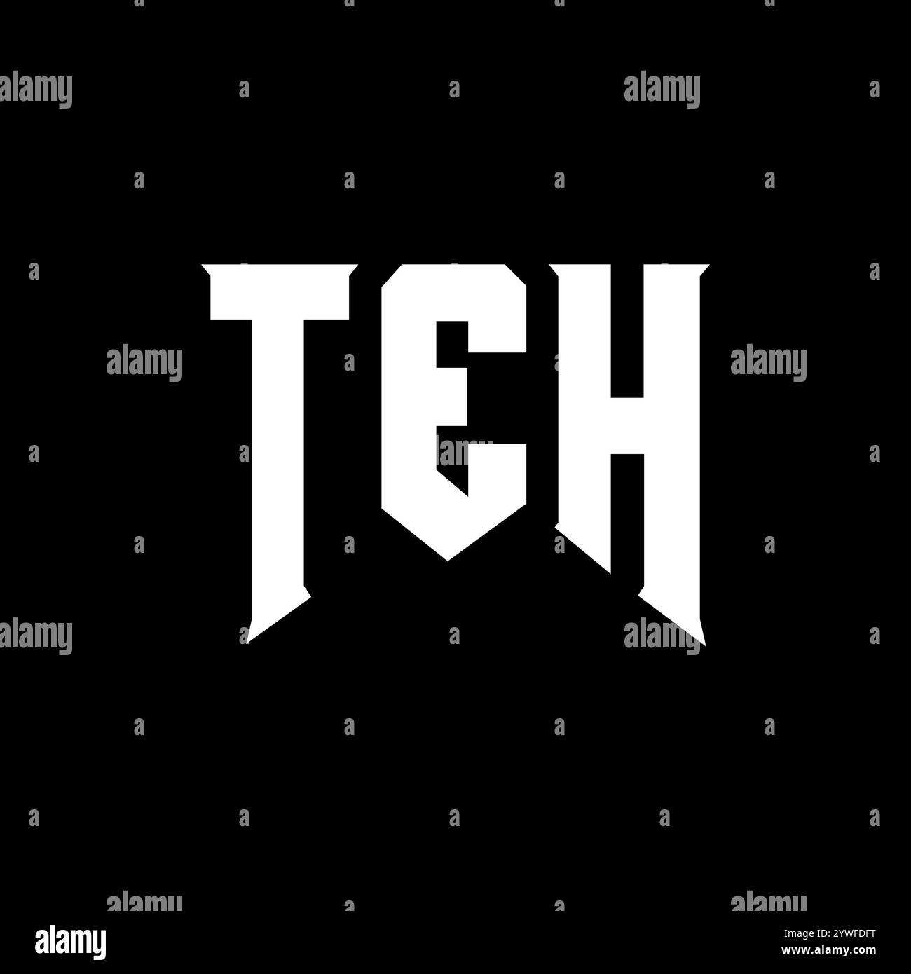 TEH letter logo design for technology company. TEH logo design black ...