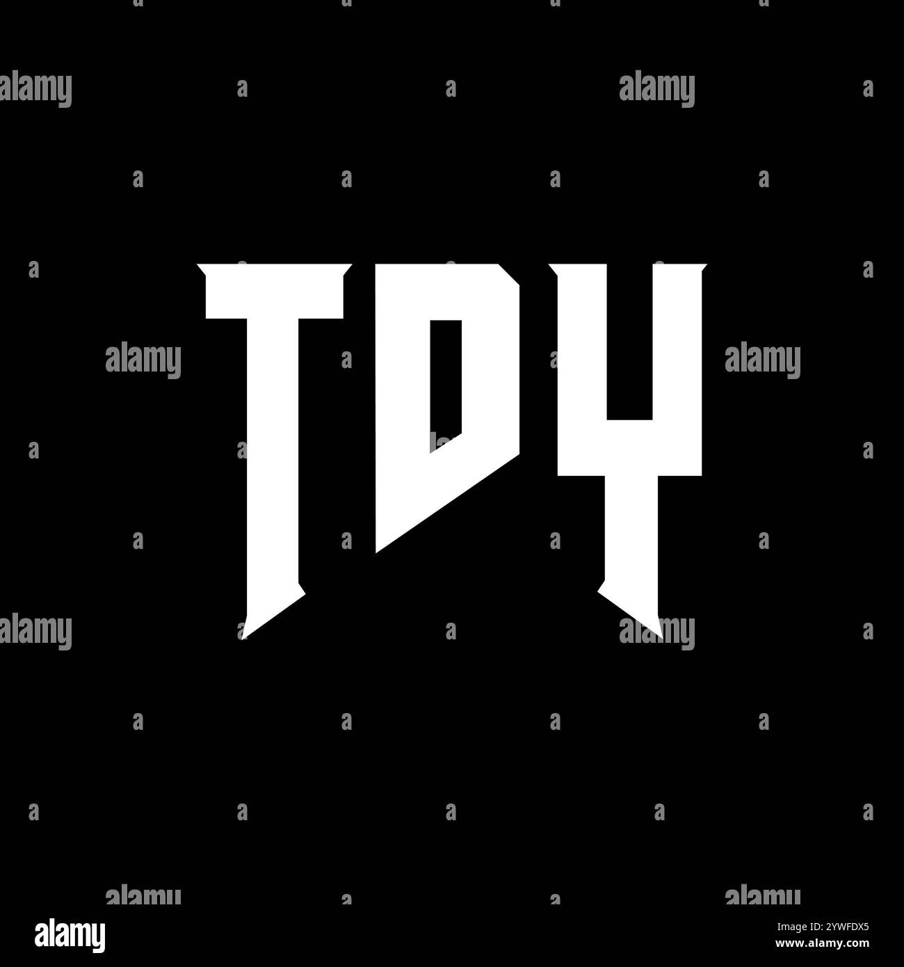 TDY letter logo design for technology company. TDY logo design black ...