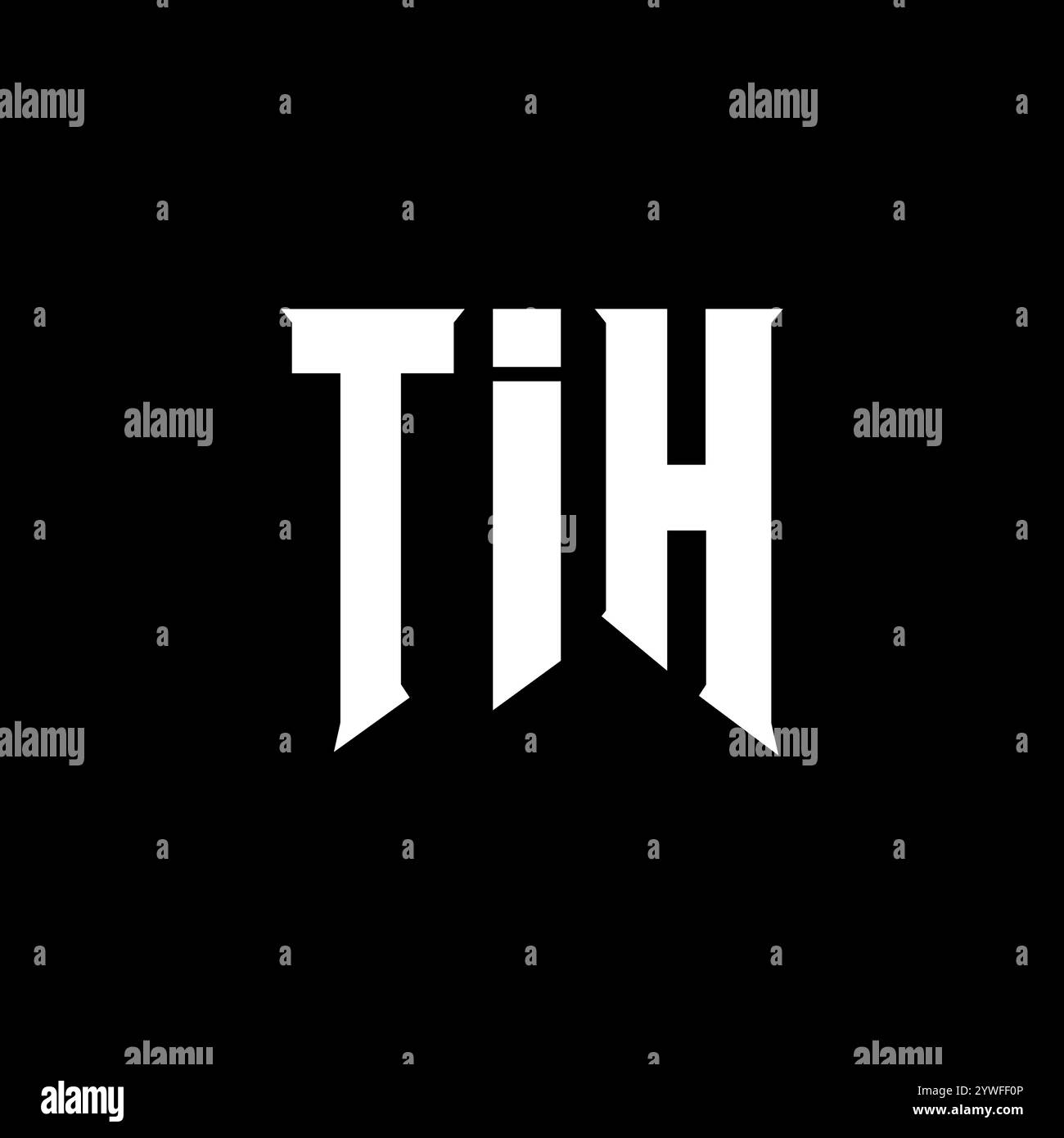 TIH letter logo design for technology company. TIH logo design black ...