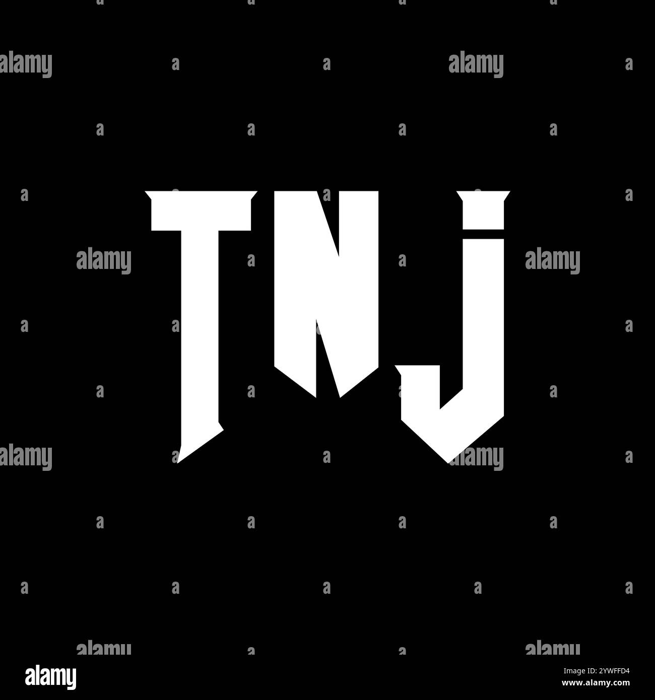 TNJ letter logo design for technology company. TNJ logo design black ...
