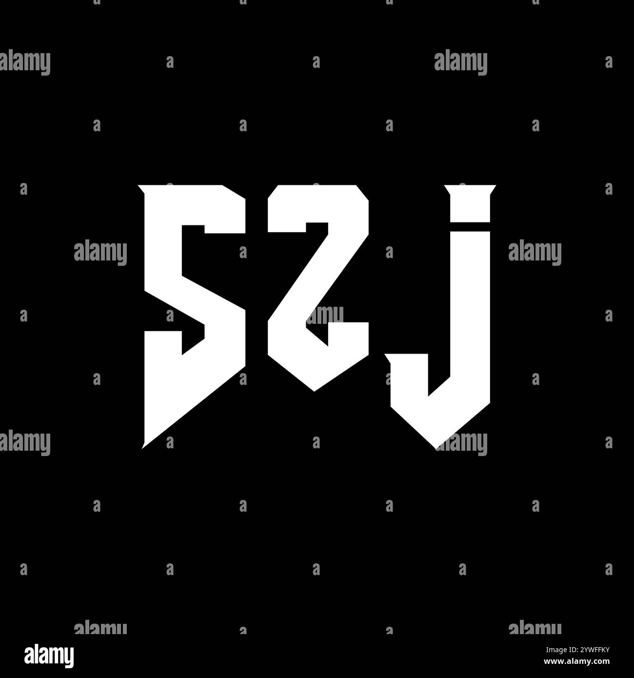 SZJ letter logo design for technology company. SZJ logo design black ...