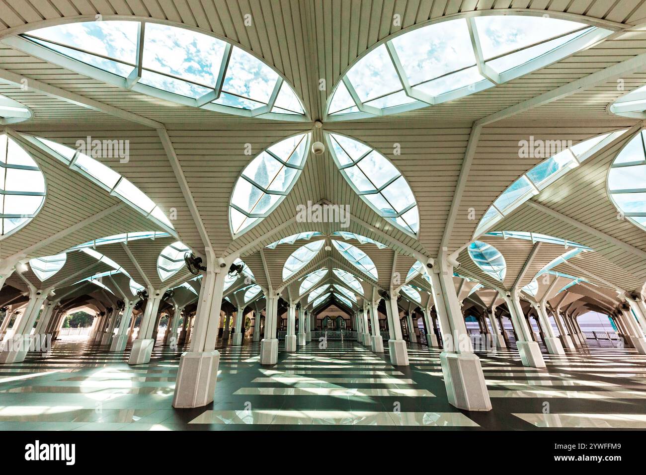 Interior of the Masjid As Syakirin Mosque known also as Kuala Lumpur ...
