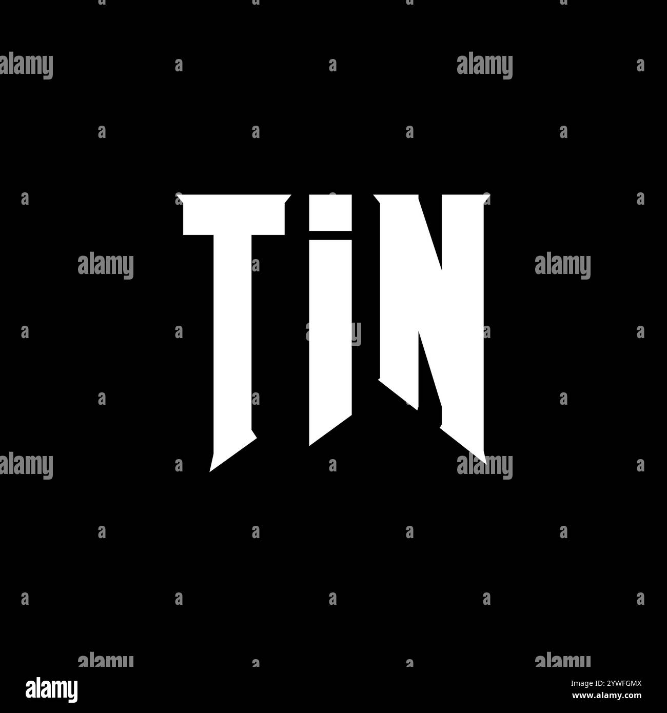 TIN letter logo design for technology company. TIN logo design black ...