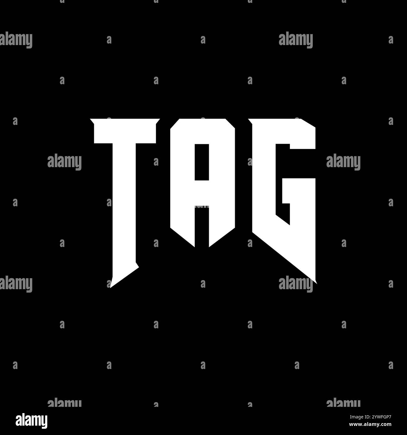 TAG letter logo design for technology company. TAG logo design black ...