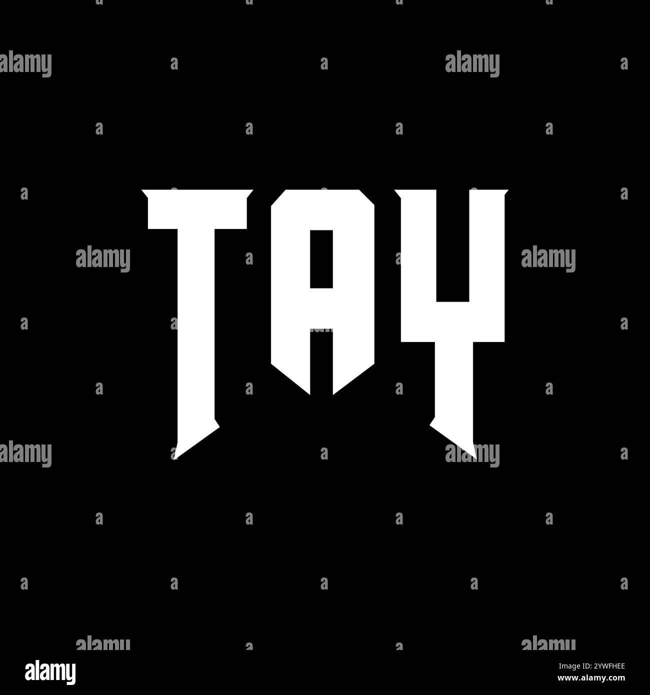 TAY letter logo design for technology company. TAY logo design black ...