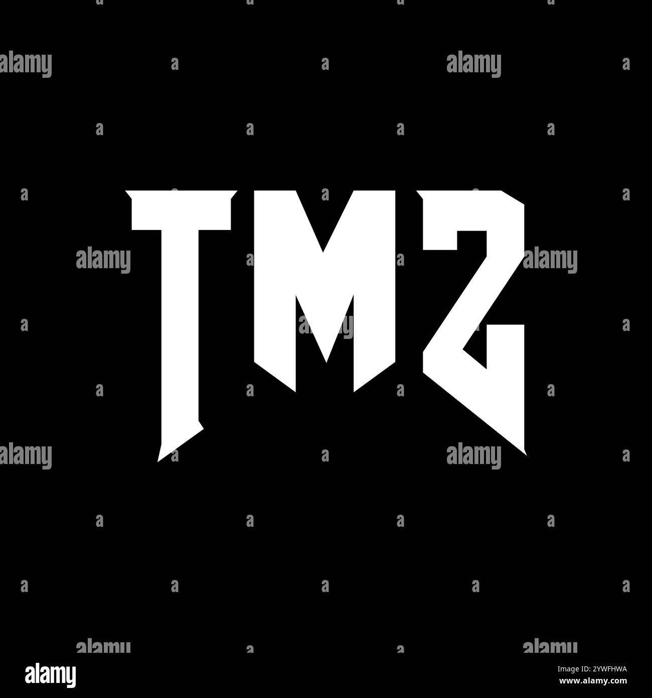 TMZ letter logo design for technology company. TMZ logo design black ...