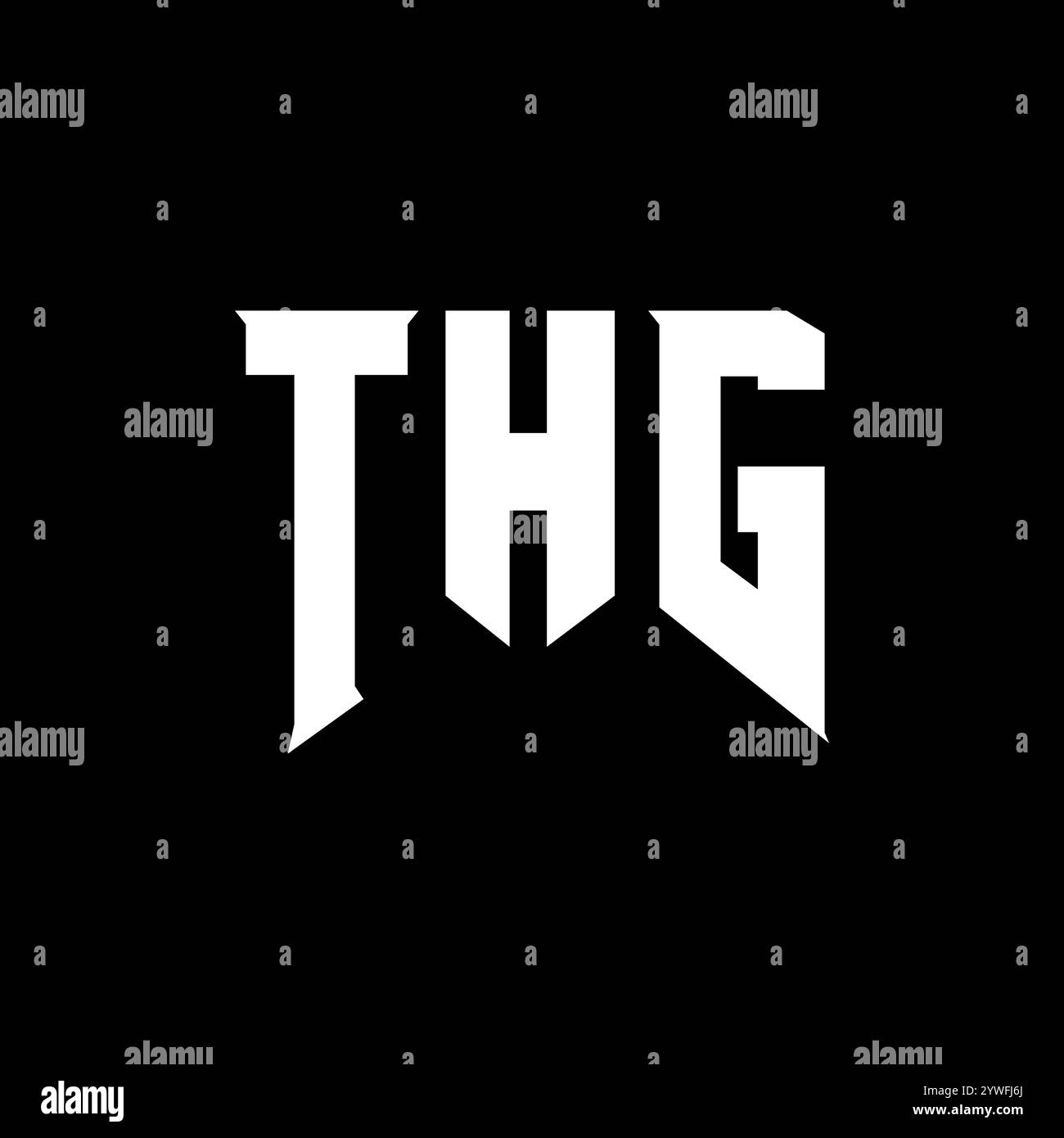 THG letter logo design for technology company. THG logo design black ...