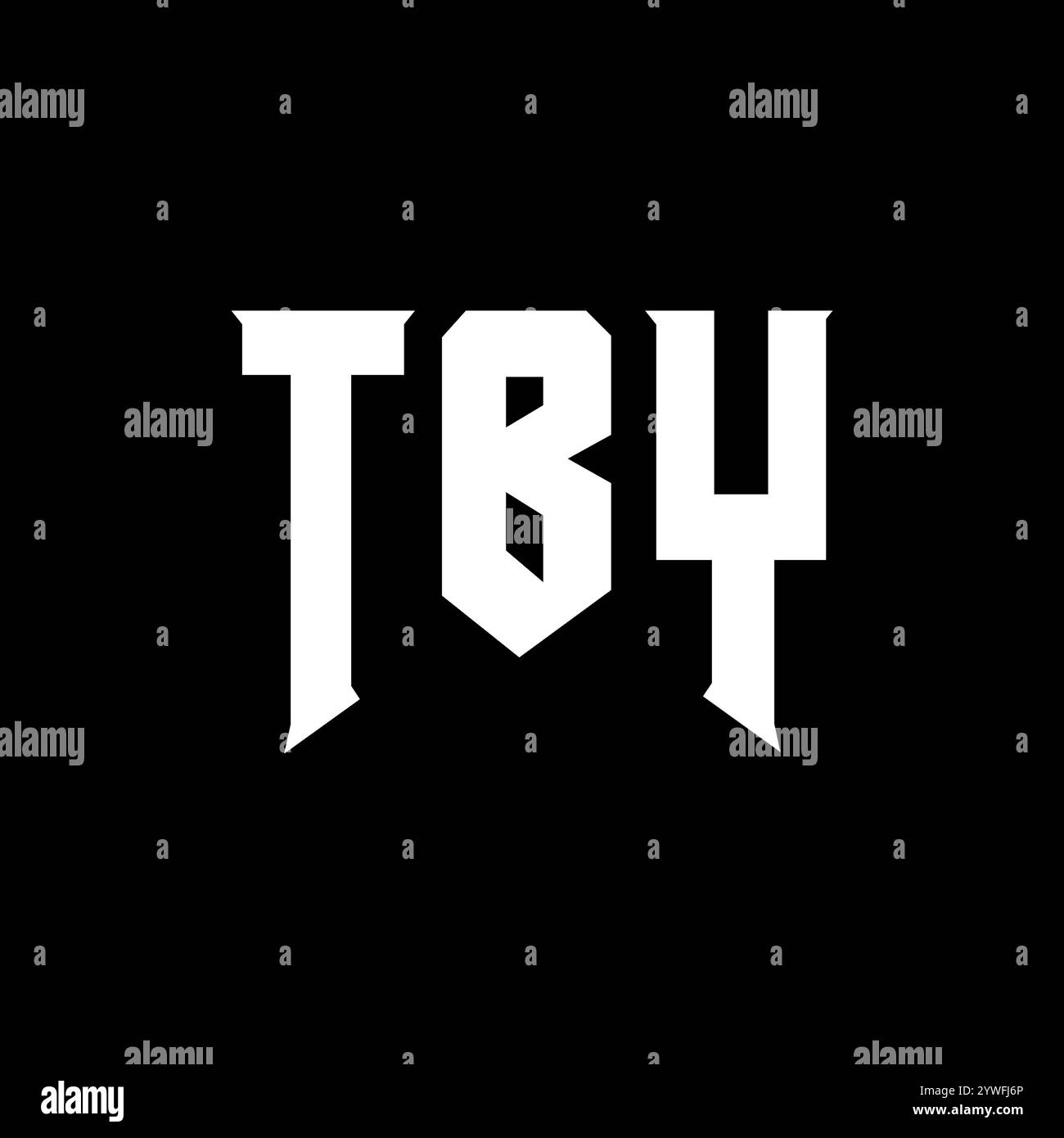 TBY letter logo design for technology company. TBY logo design black ...