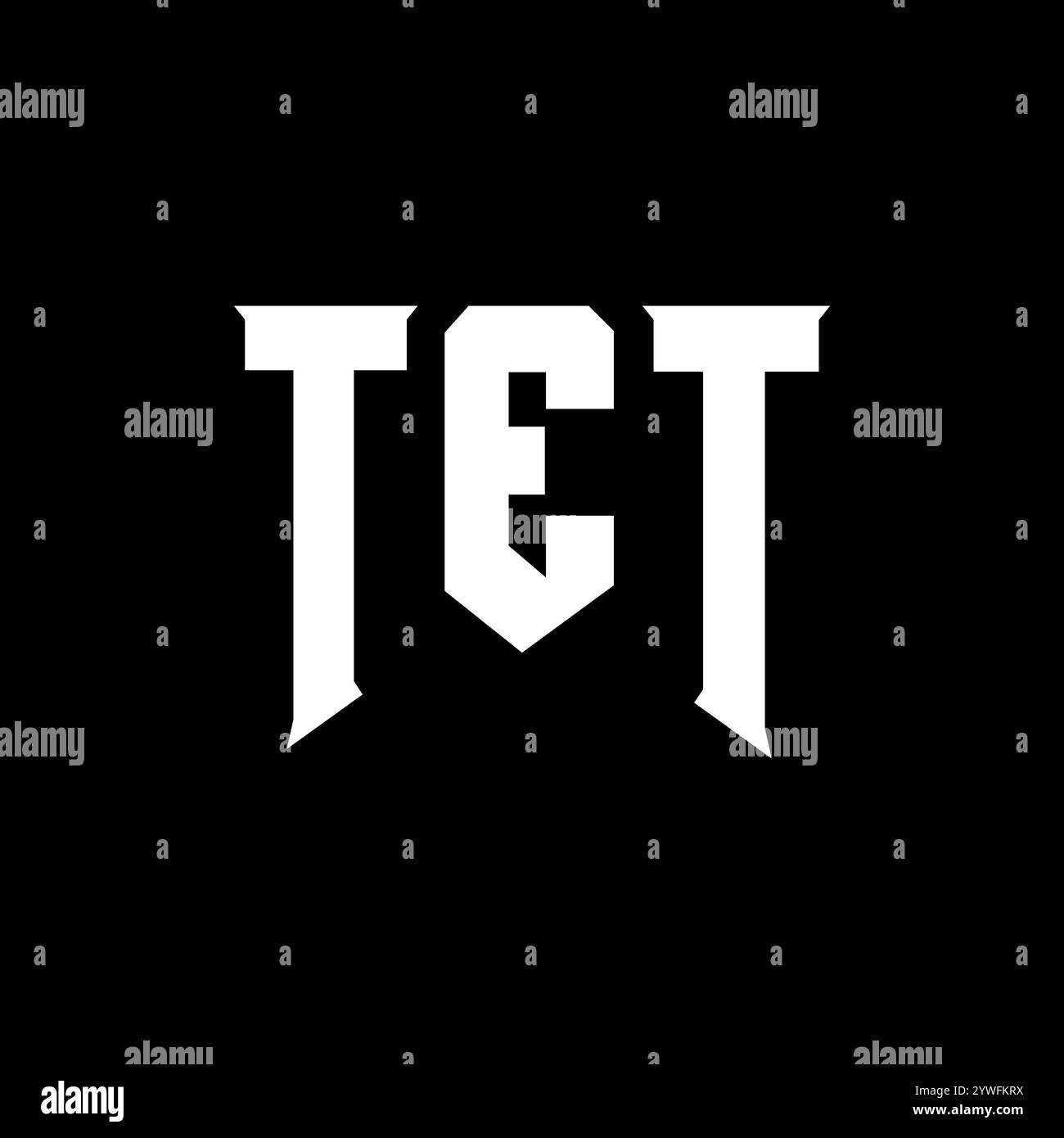 TET letter logo design for technology company. TET logo design black ...