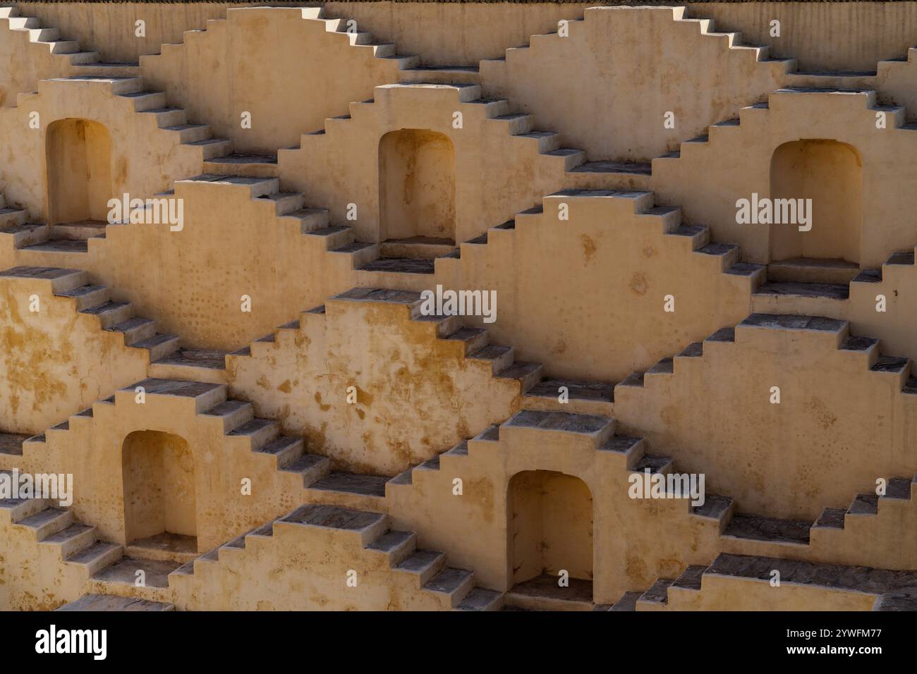Architectural details of the historical step well known as Panna Meena ...