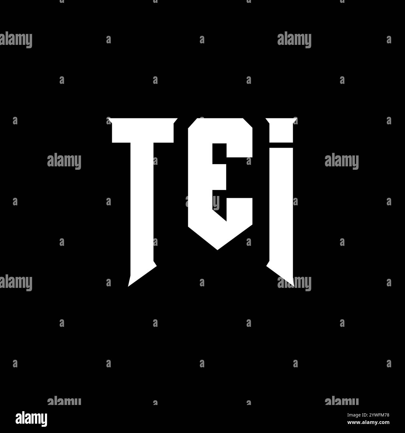 TEI letter logo design for technology company. TEI logo design black ...