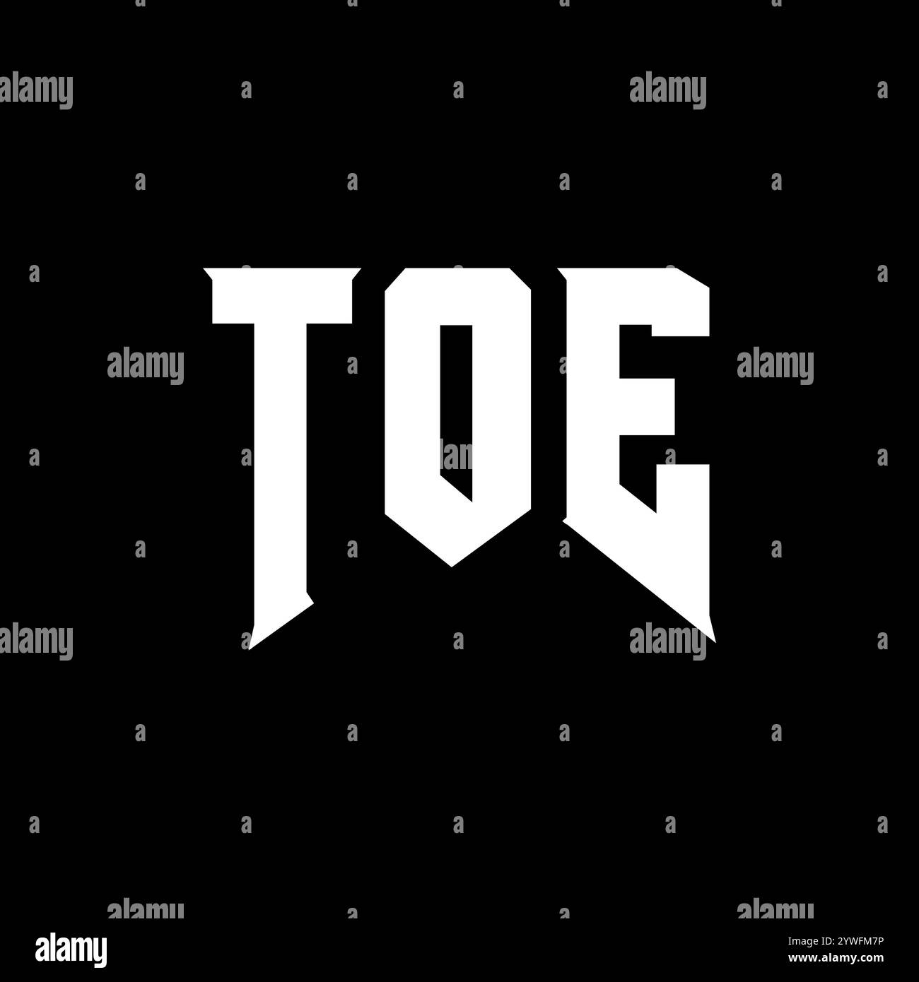 TOE letter logo design for technology company. TOE logo design black ...